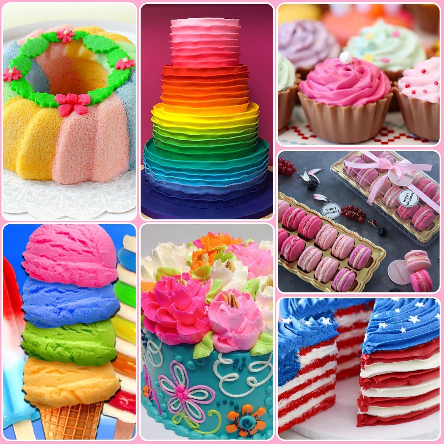 Gel Food Colouring - 50ml Paste Food Coloring Vibrant Food Dye for ...