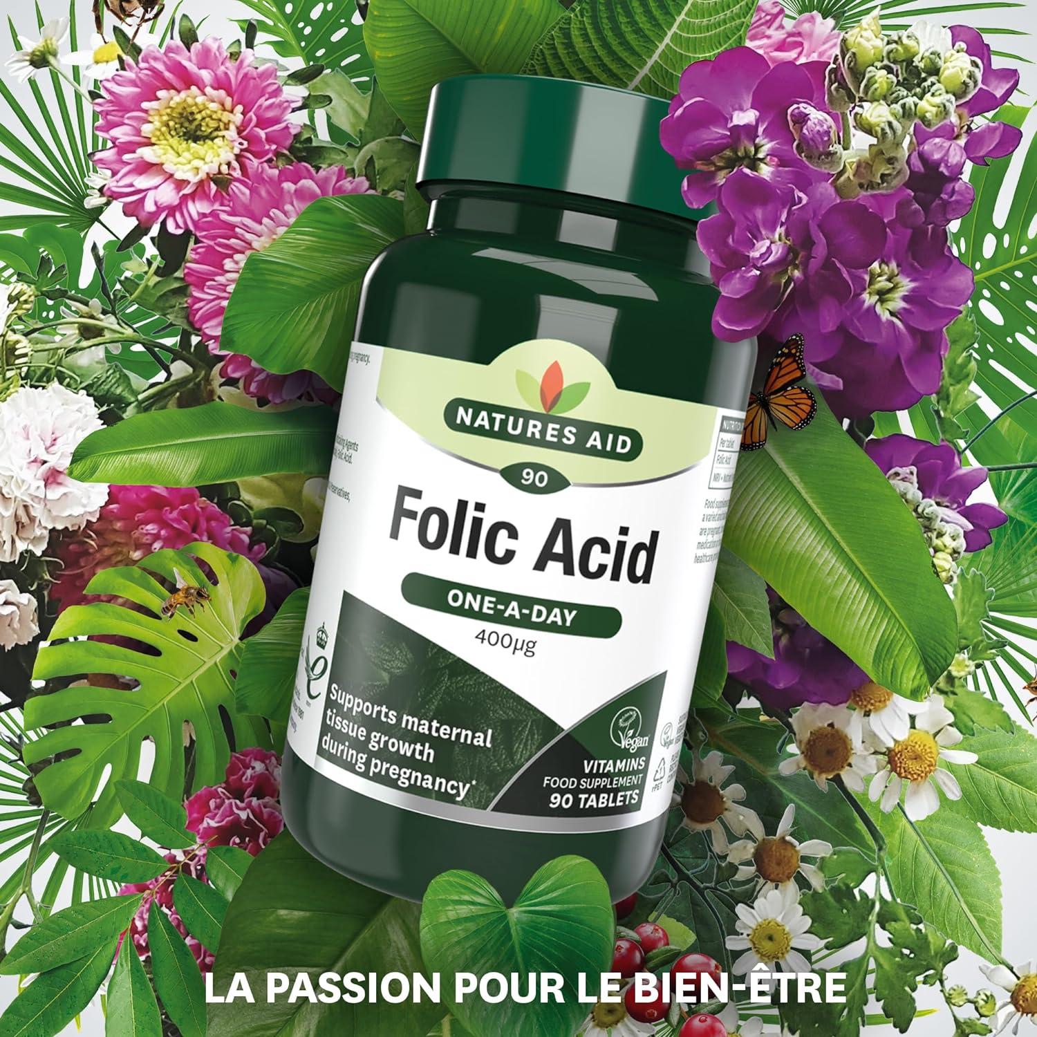 Natures Aid Folic Acid 90 Tablets - Essential Folate Supplement | Buy ...