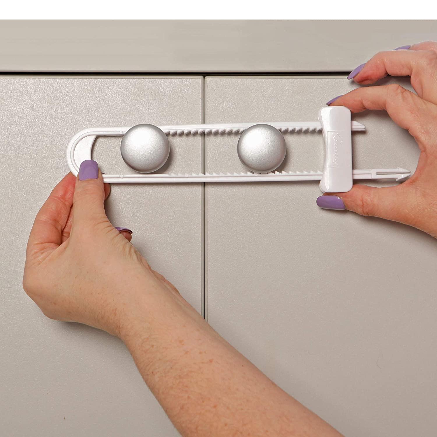 Dreambaby Sliding Locks 3 Pack White - Secure Cabinets and Doors - 3 ...