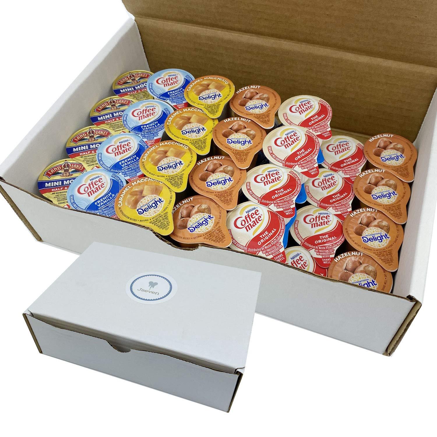 48 Count Mini Coffee Creamer Singles Set - Sweet Creamer Variety Pack ...