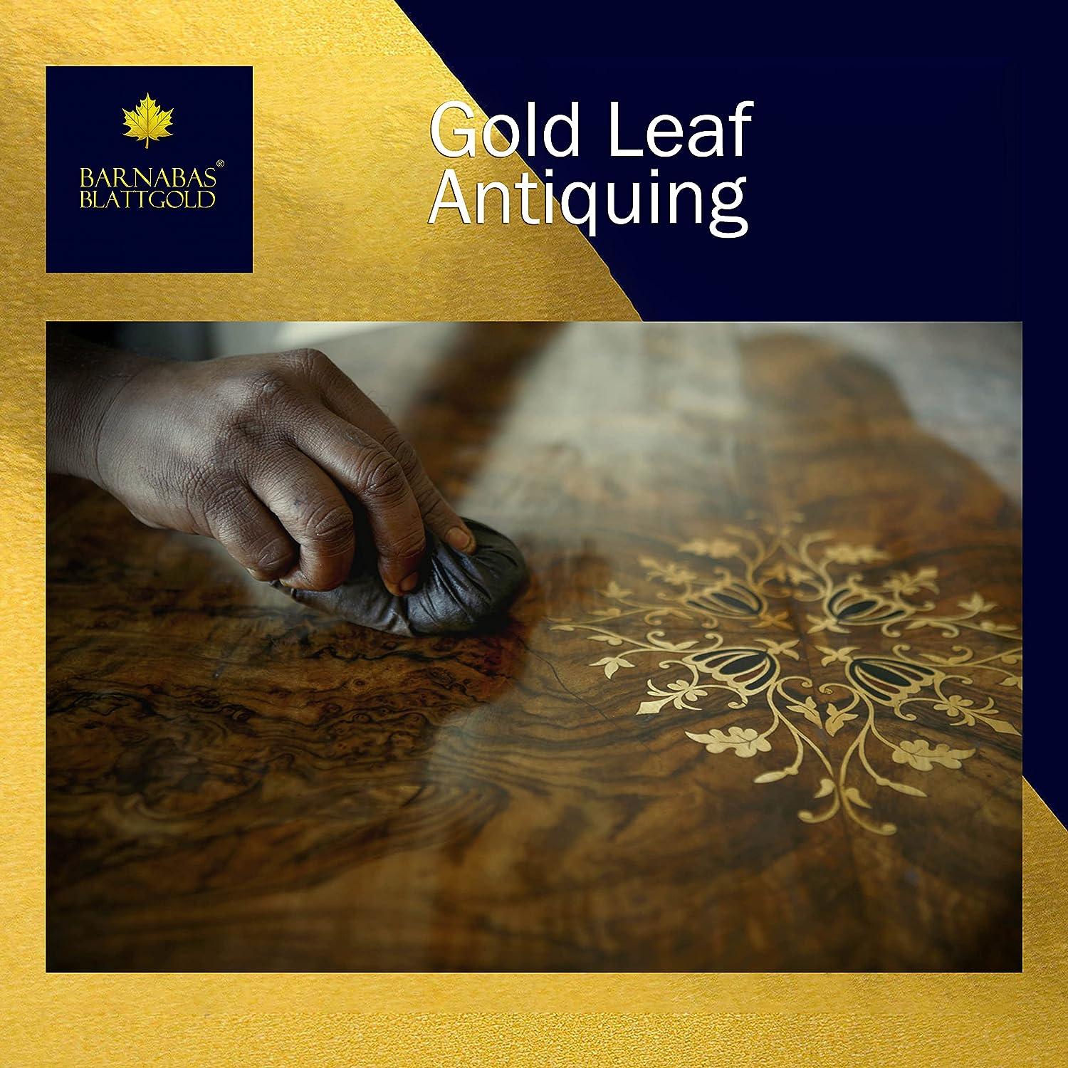 Gold Leaf Gilding Kit - 100 Sheets Imitation Gold & Silver Leaf with ...
