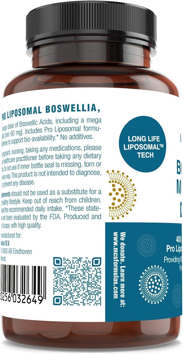 Boswellia Mega AKBA with BioPerine | 60 Vegan Capsules | Liposomal ...