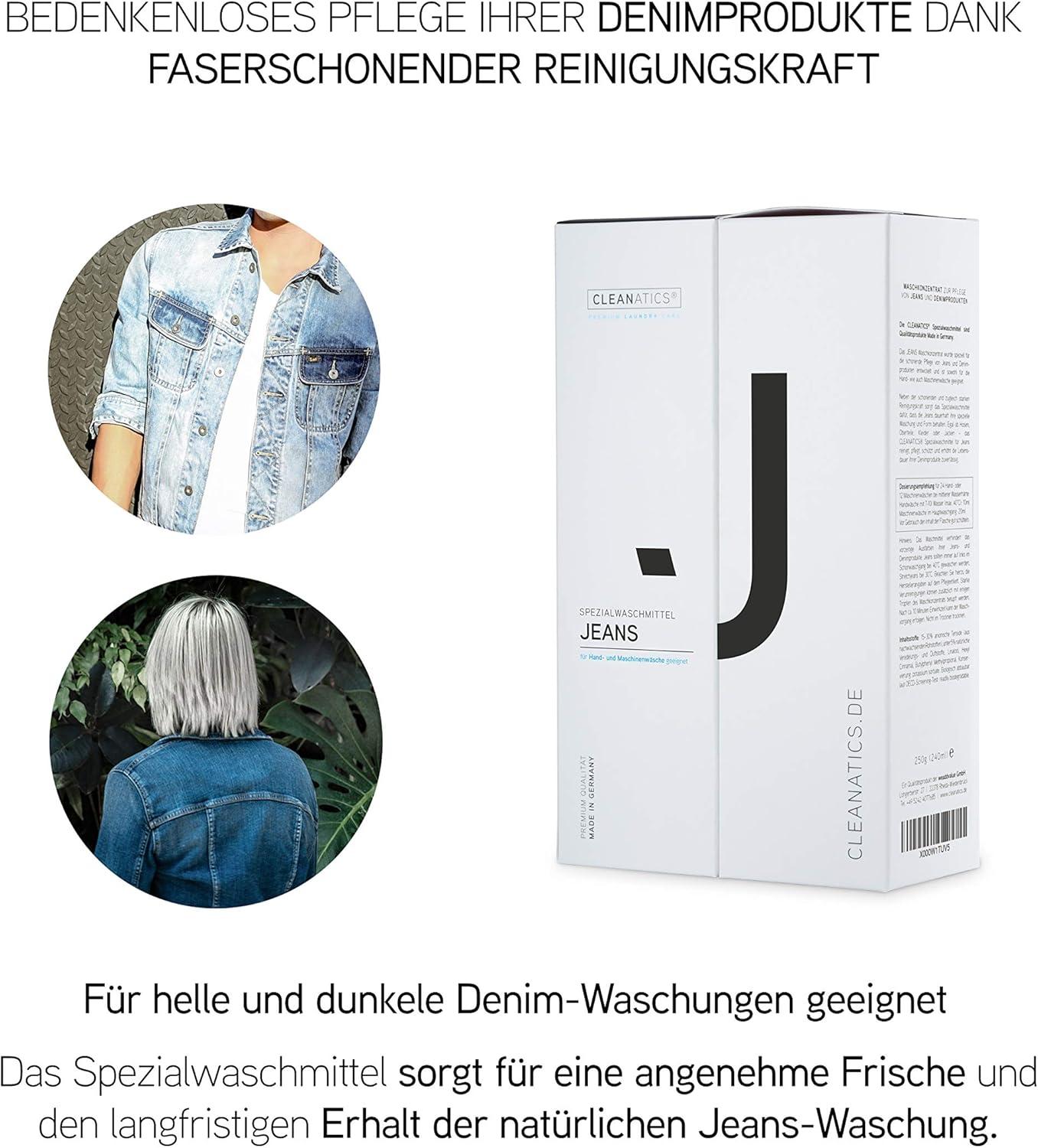 Cleanatics Jeans Detergent - Concentrated Denim Cleaner for Fresh ...