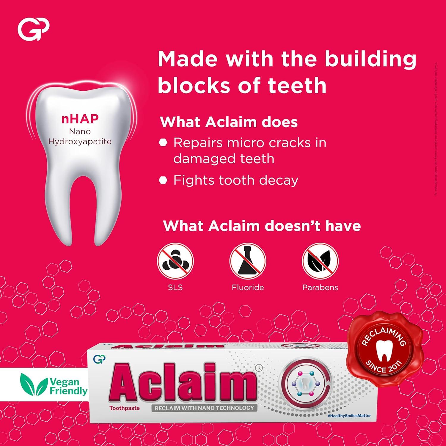 Aclaim Toothpaste for Sensitivity & Remineralization - 70g - GPL ...