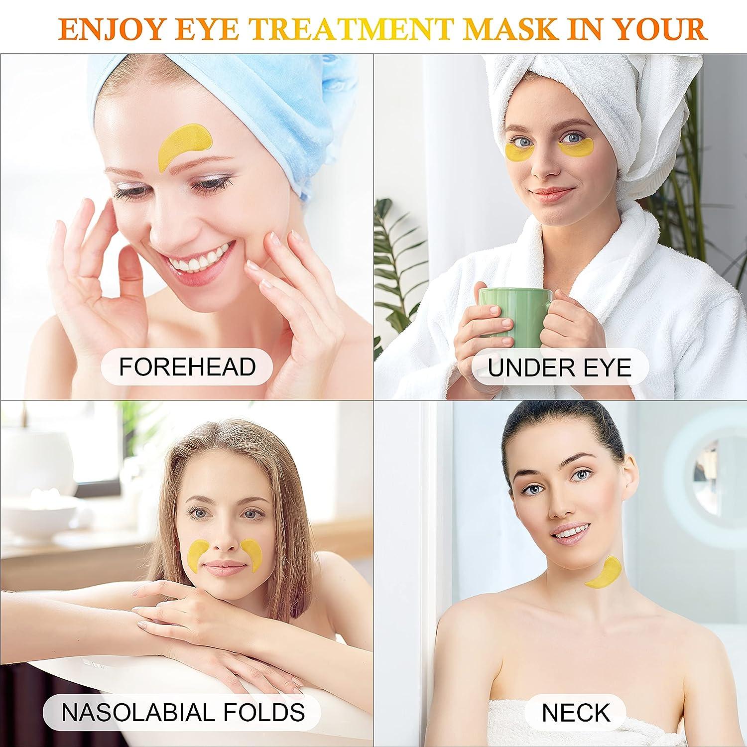 24K Gold Under Eye Patches - 60 Pcs for Dark Circles & Puffiness ...