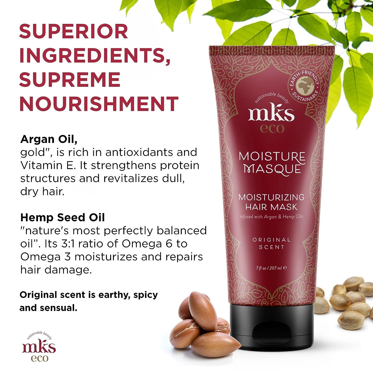 MKS Eco Moisture Masque - 7 oz Hydrating Hair Mask with Argan Oil & Hemp Seed Oil | Buy Now with ...
