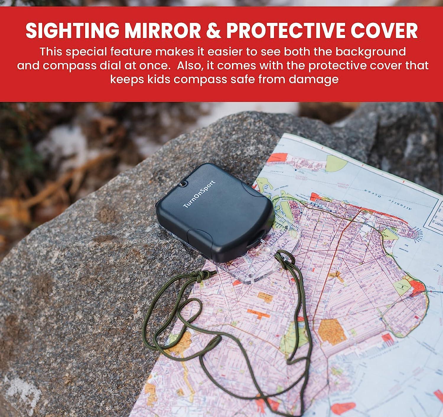 Sighting Compass Mirror Adjustable Declination - Boy Scout Compass ...