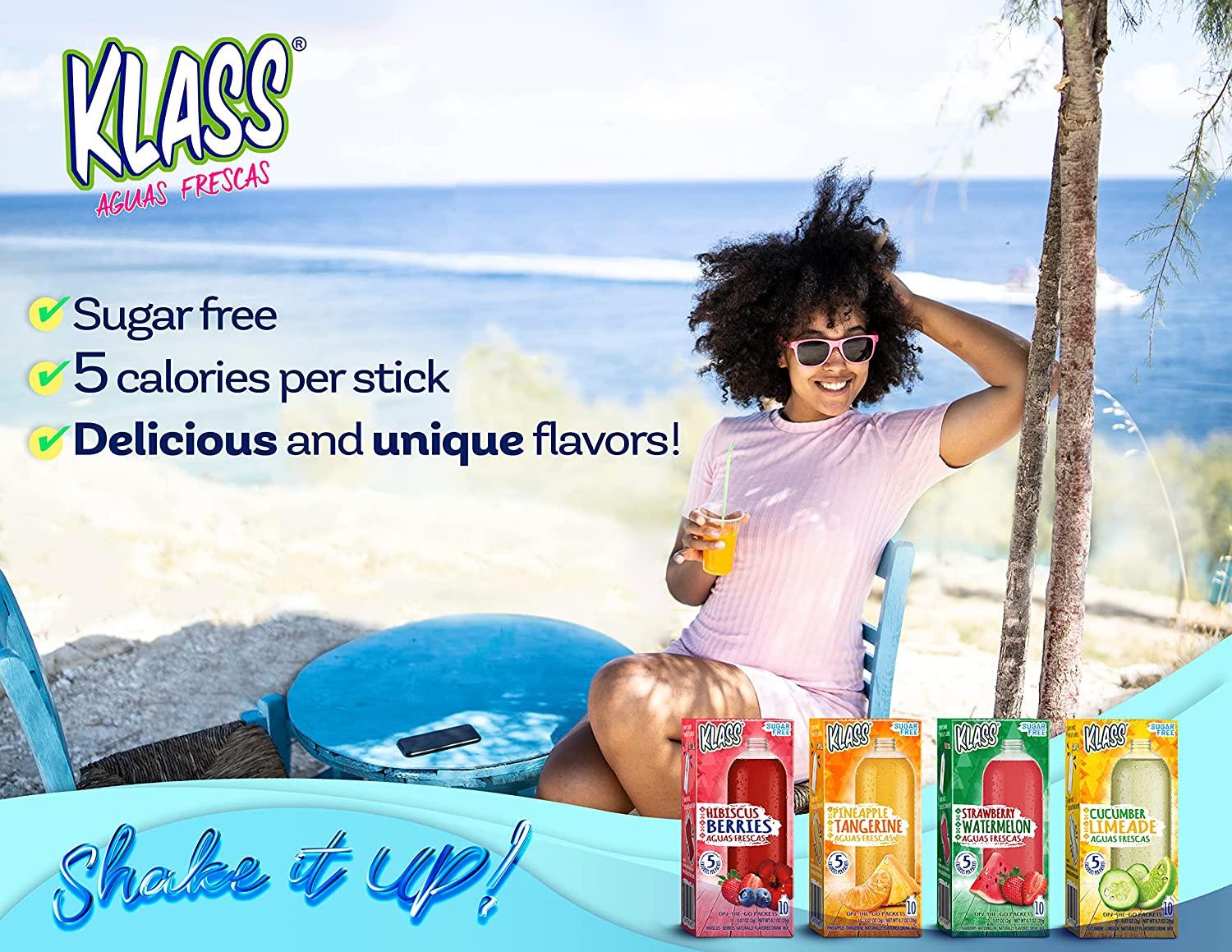 Klass Aguas Frescas Variety Pack Sugar Free Drink Mix - Cucumber ...