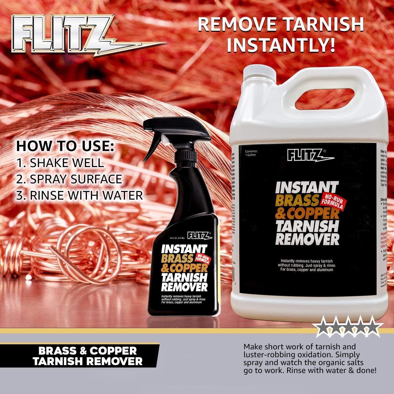 Flitz Brass and Copper Tarnish Remover, Powerful Organic Formula That ...