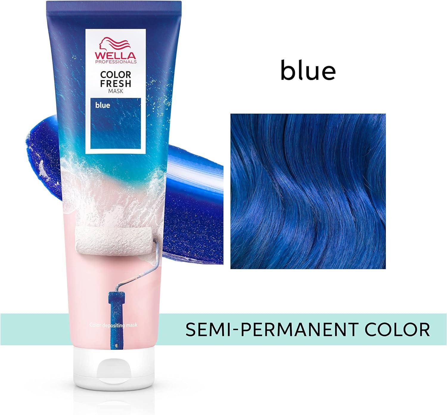 Wella Professionals Color Fresh Mask Semi-Permanent Hair Dye - Blue ...