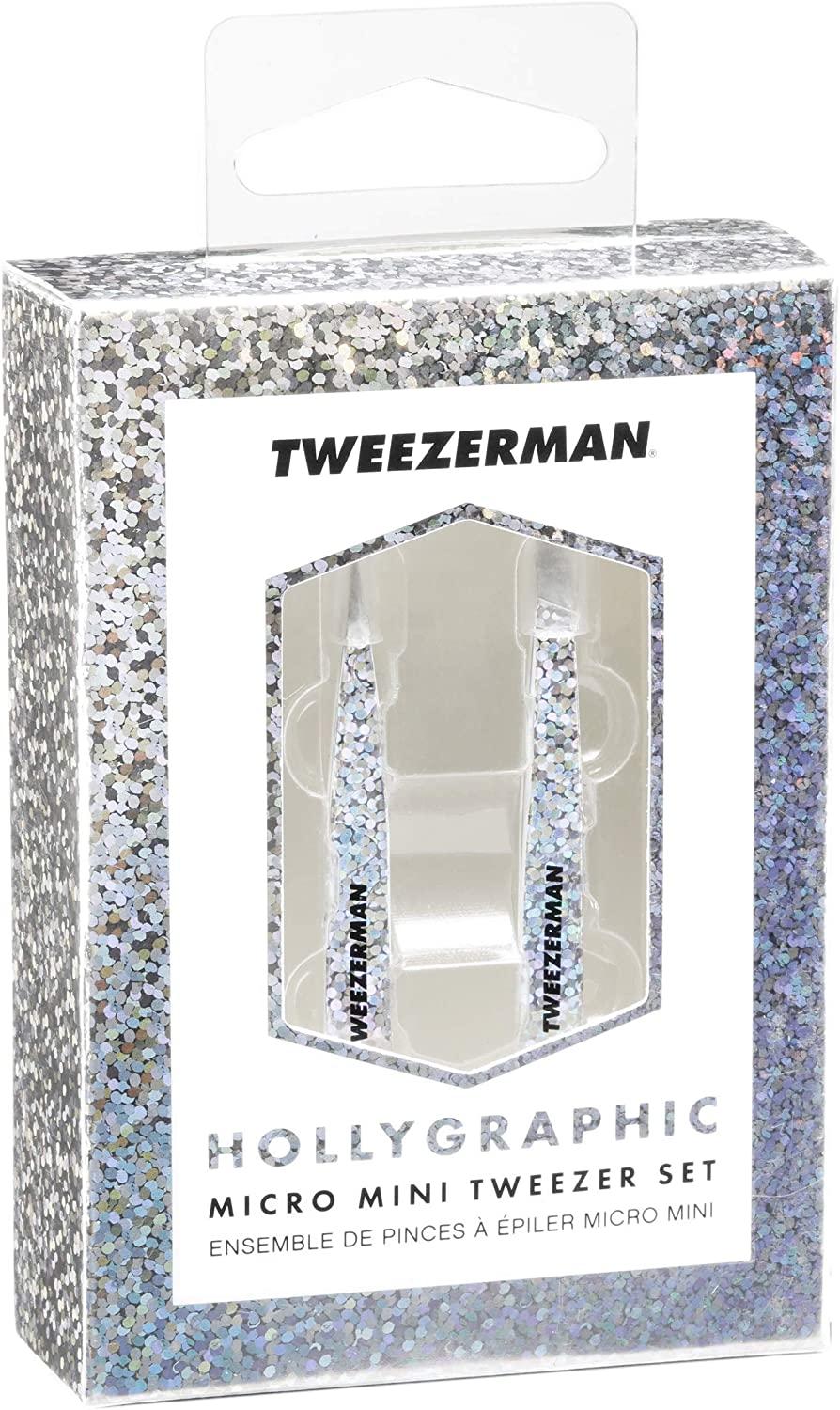 Tweezerman Hollygraphic Micro Mini Slant Point Tweezer Set - Precision ...