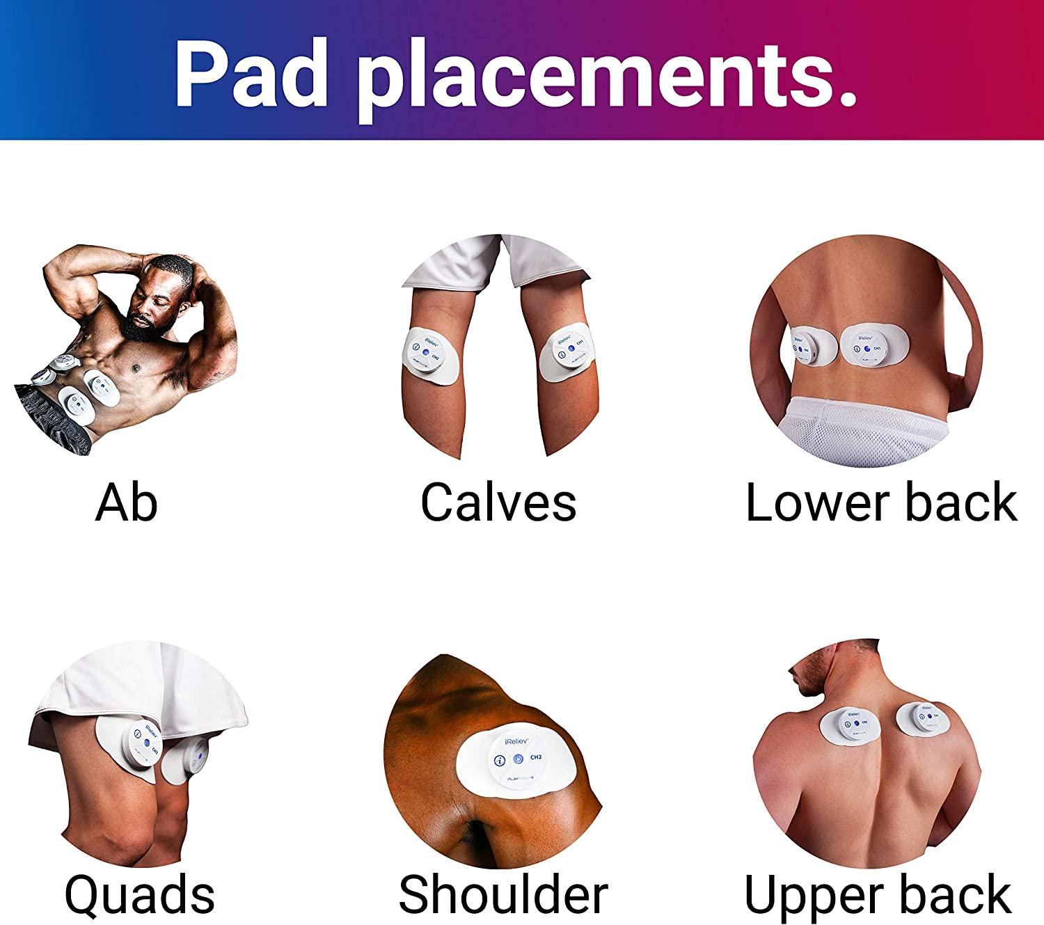 iReliev Wireless TENS + EMS Therapeutic Wearable System - Pain Relief ...