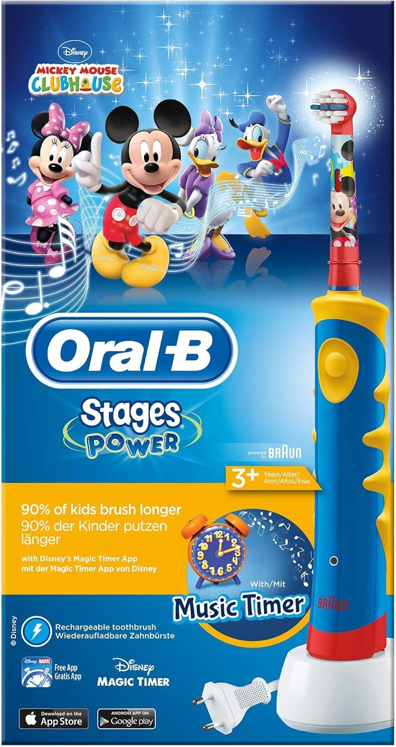 Buy Oral-B Stages Power Mickey Mouse Electric Toothbrush for Kids Aged ...