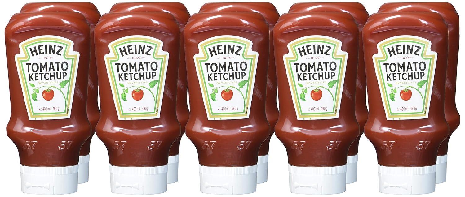 Heinz Tomato Ketchup Classic - Upside Down Bottle - 10 x 400ml (Pack of ...