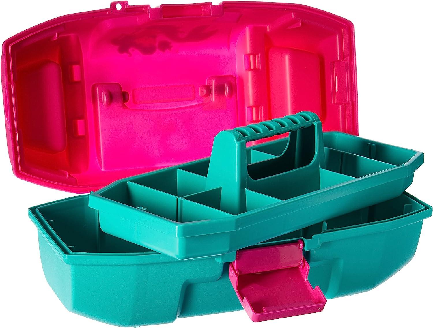 Plano Youth Tackle Box with Tray | Premium Magenta/Teal Tackle Storage ...