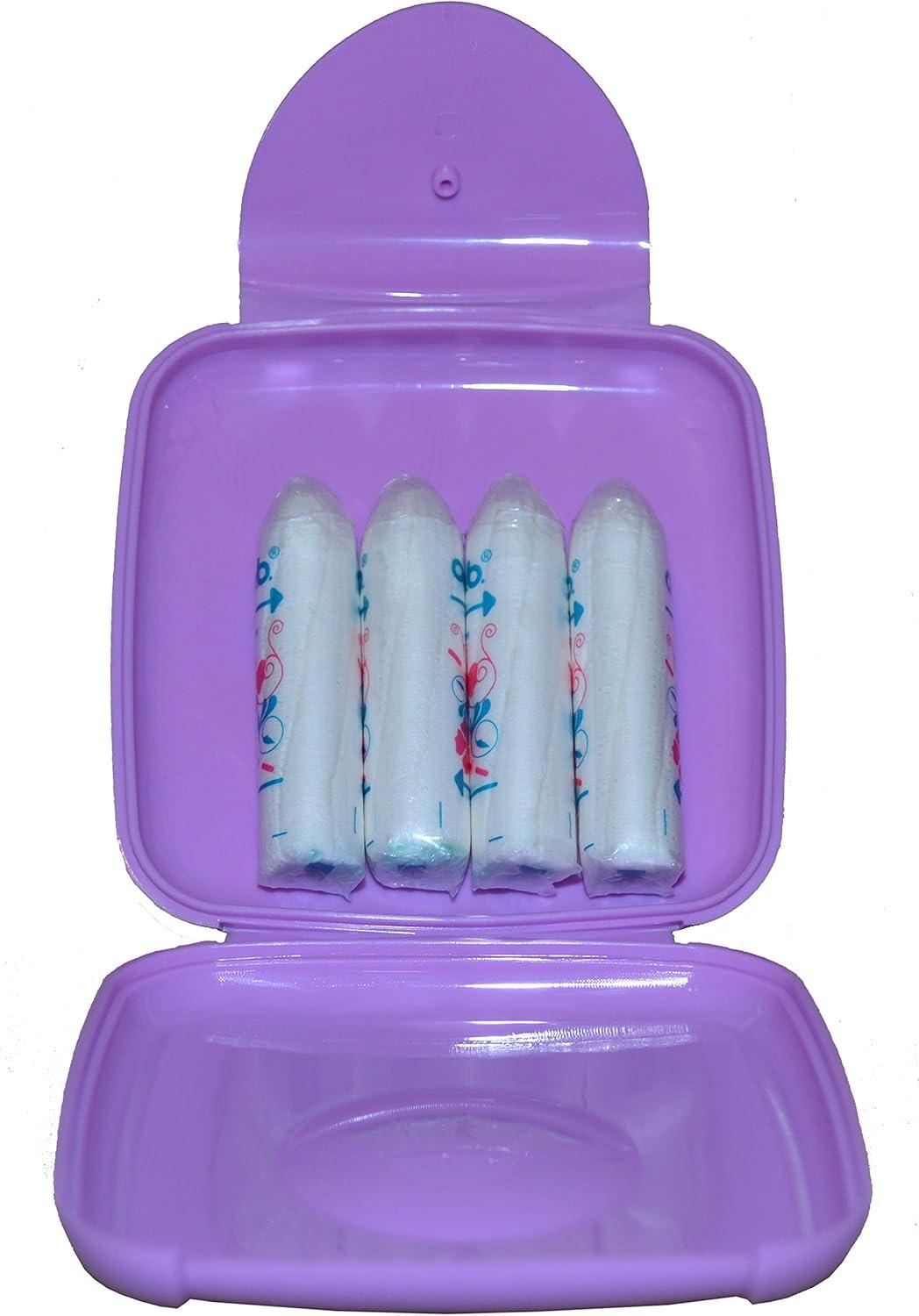 Tampon Storage Box | Lilac Tampon Can for Tampons Condoms & Sanitary ...