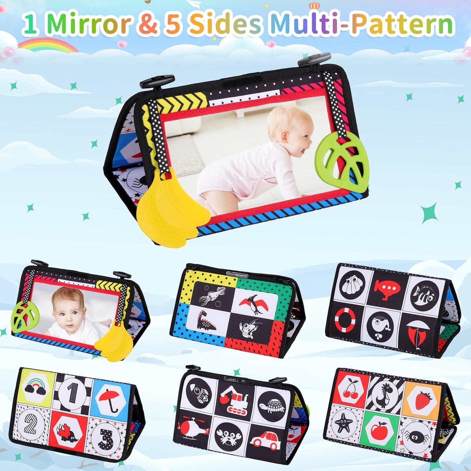 Shop Sarsumir Baby Mirror Toys - Foldable Contrast Book & Sensory Baby ...