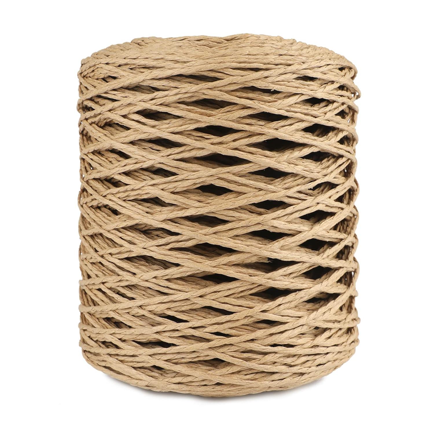 JijAcraft Raffia Ribbon 656 Feet - 2mm Brown Twisted Raffia Paper ...