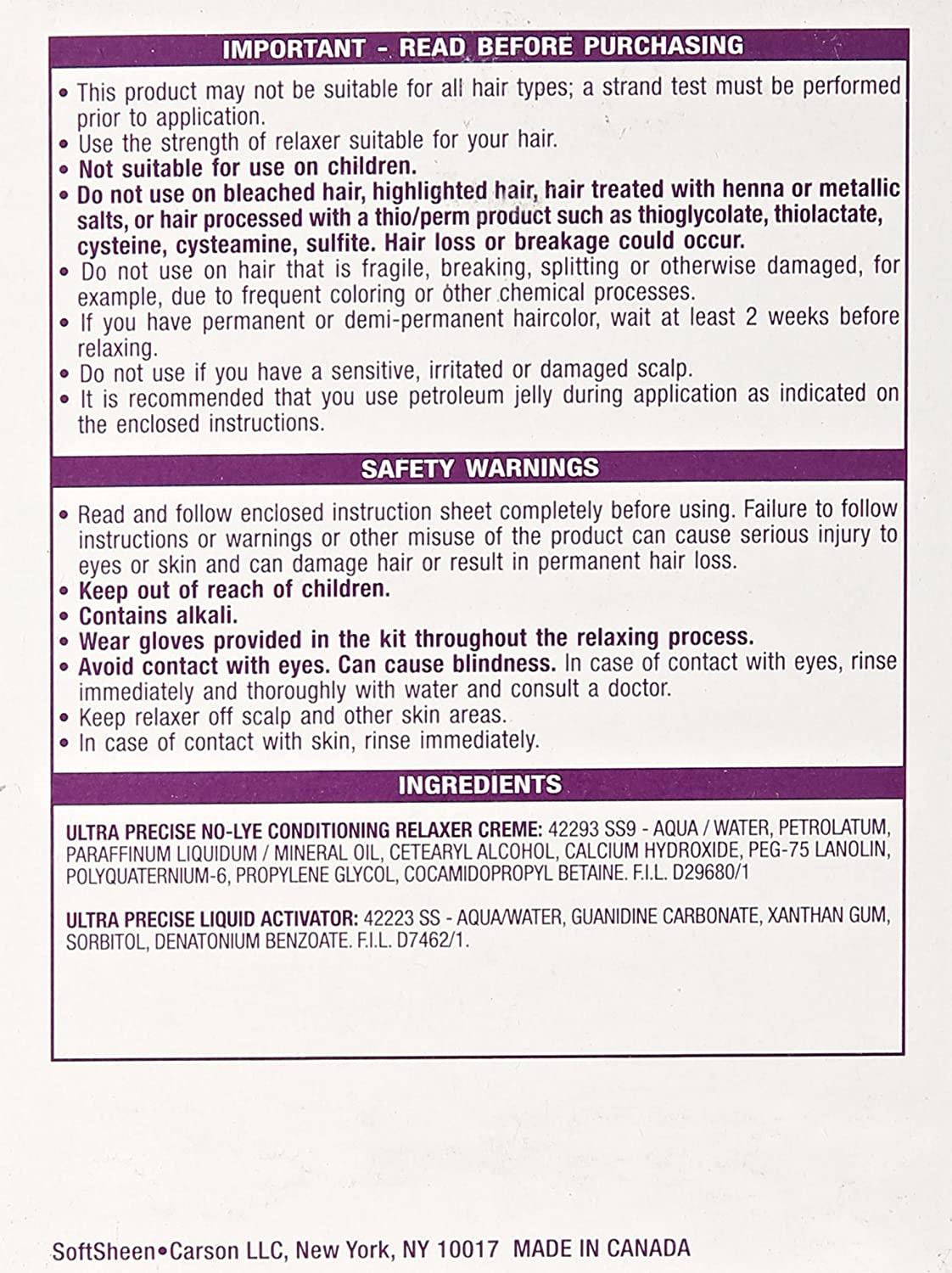 Softsheen Carson Precise No-Lye Original Relaxer Twin Pack - Smooth ...