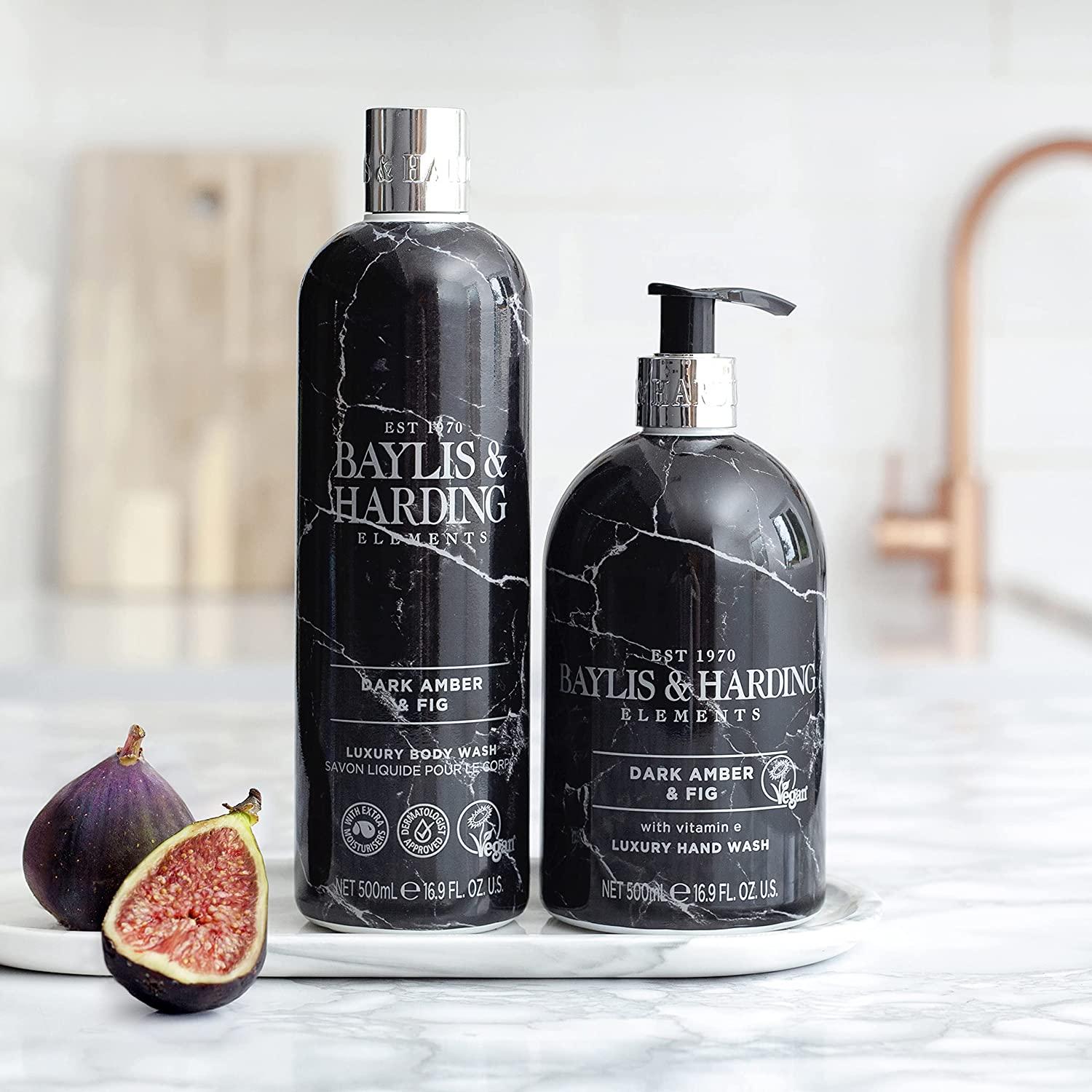Baylis and Harding Elements Dark Fig and Amber Hand Wash 500ml - Pack ...