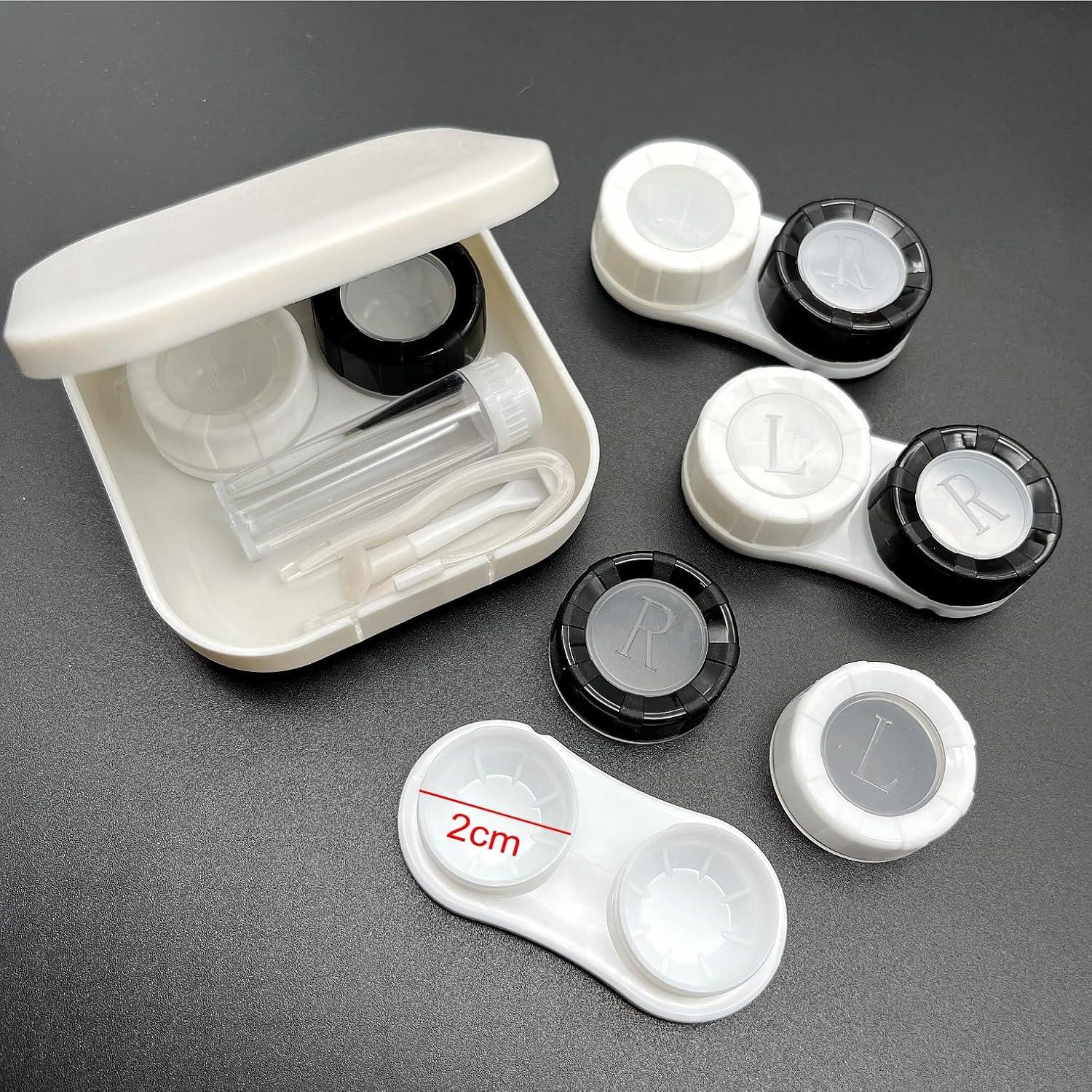 JZK 4x Contact Lens Case Set with Holder Mirror Solution Bottle ...