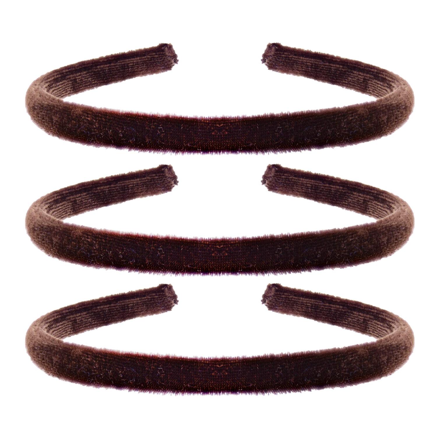 Zac's Alter Ego Set of 3 10mm Velvet Alice Bands/Hair Bands/Headbands ...