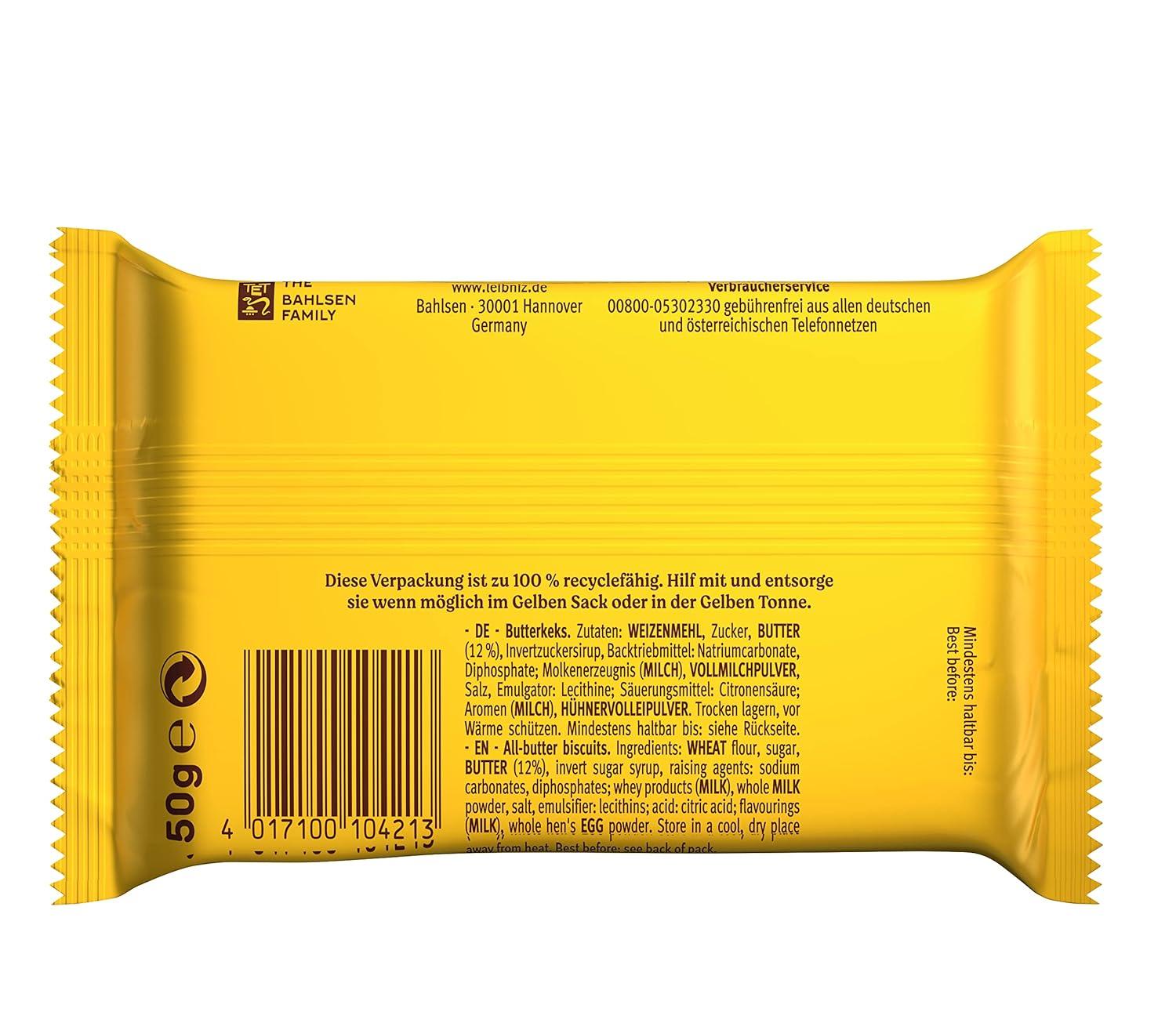 Leibniz Original Butter Biscuit 22 Snack Pack - Crispy Butter Cookies ...