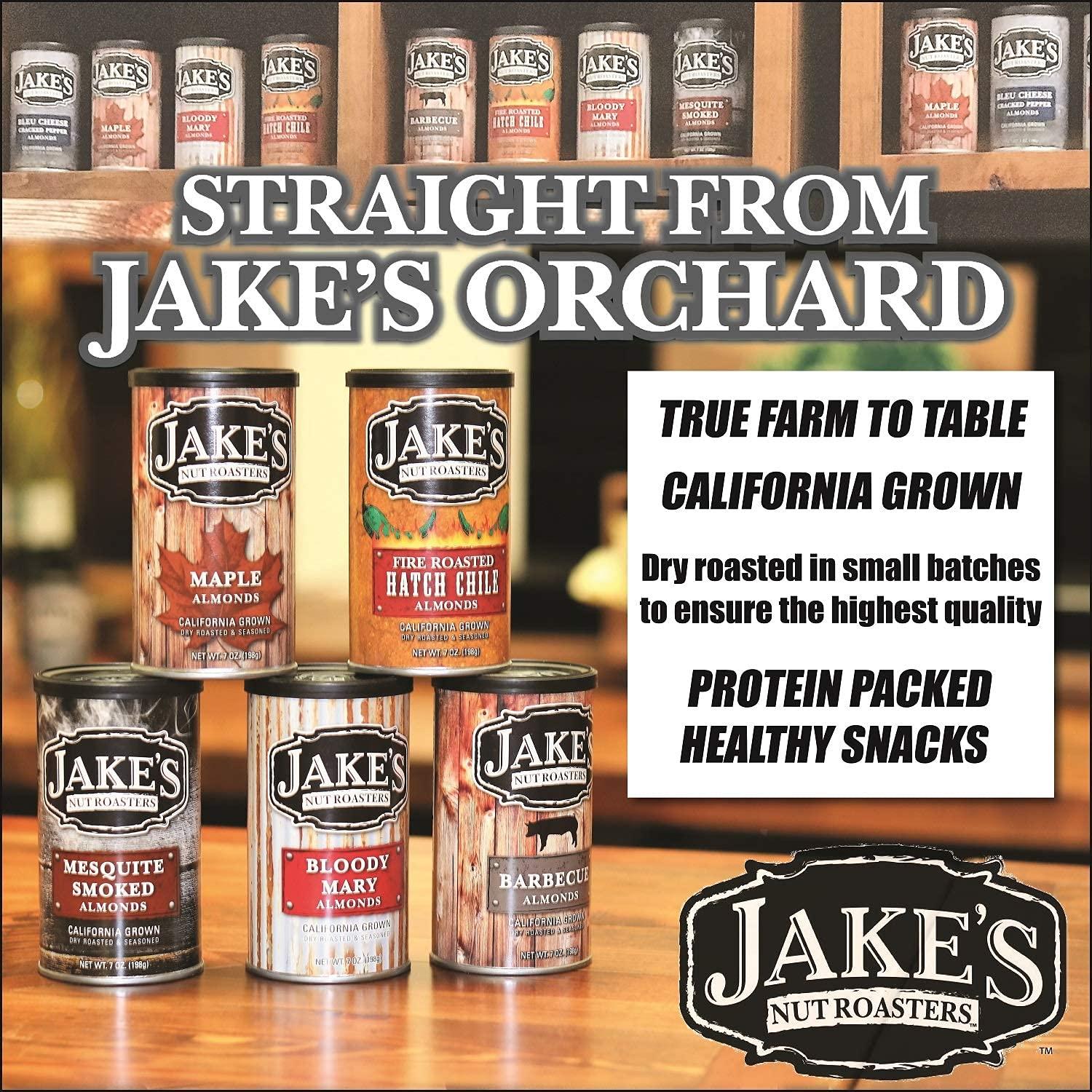 Jake's Nut Roasters Bleu Cheese Cracked Pepper Almonds - High-Protein ...