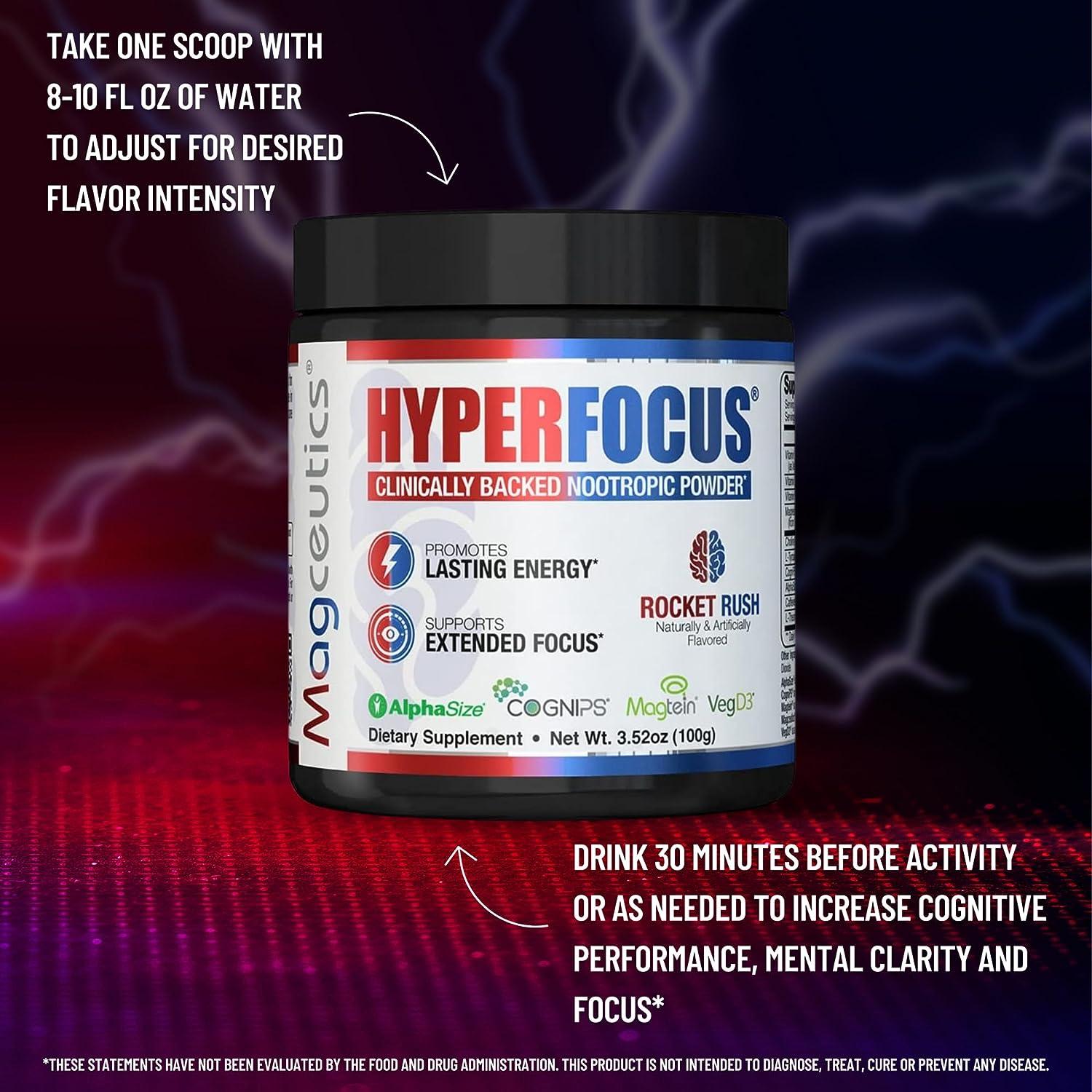 Magceutics Hyperfocus Nootropic Powder - Boost Memory & Cognitive ...