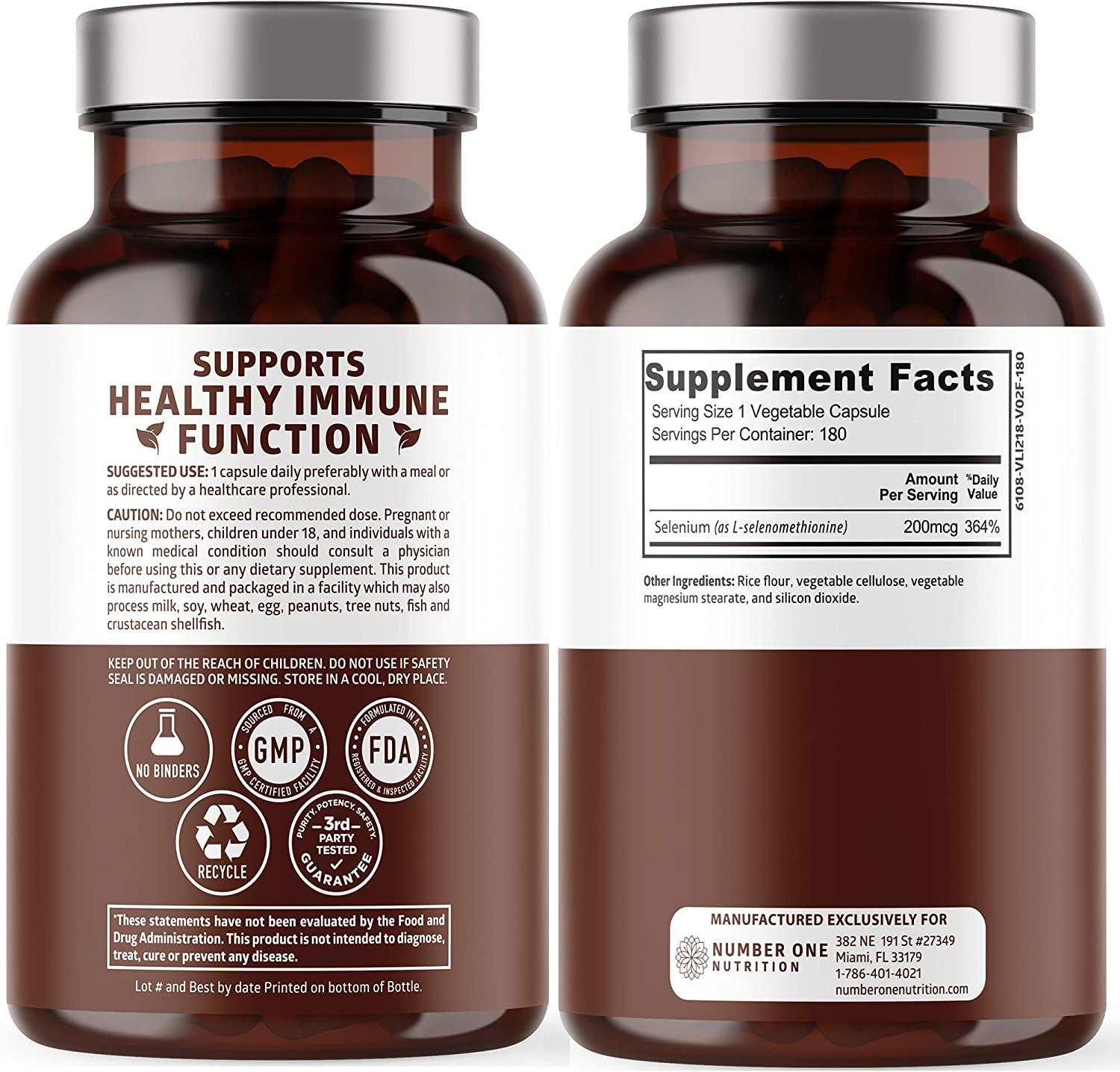 N1N Premium Pure Selenium 200mcg - Immunity, Heart, Thyroid, Prostate ...