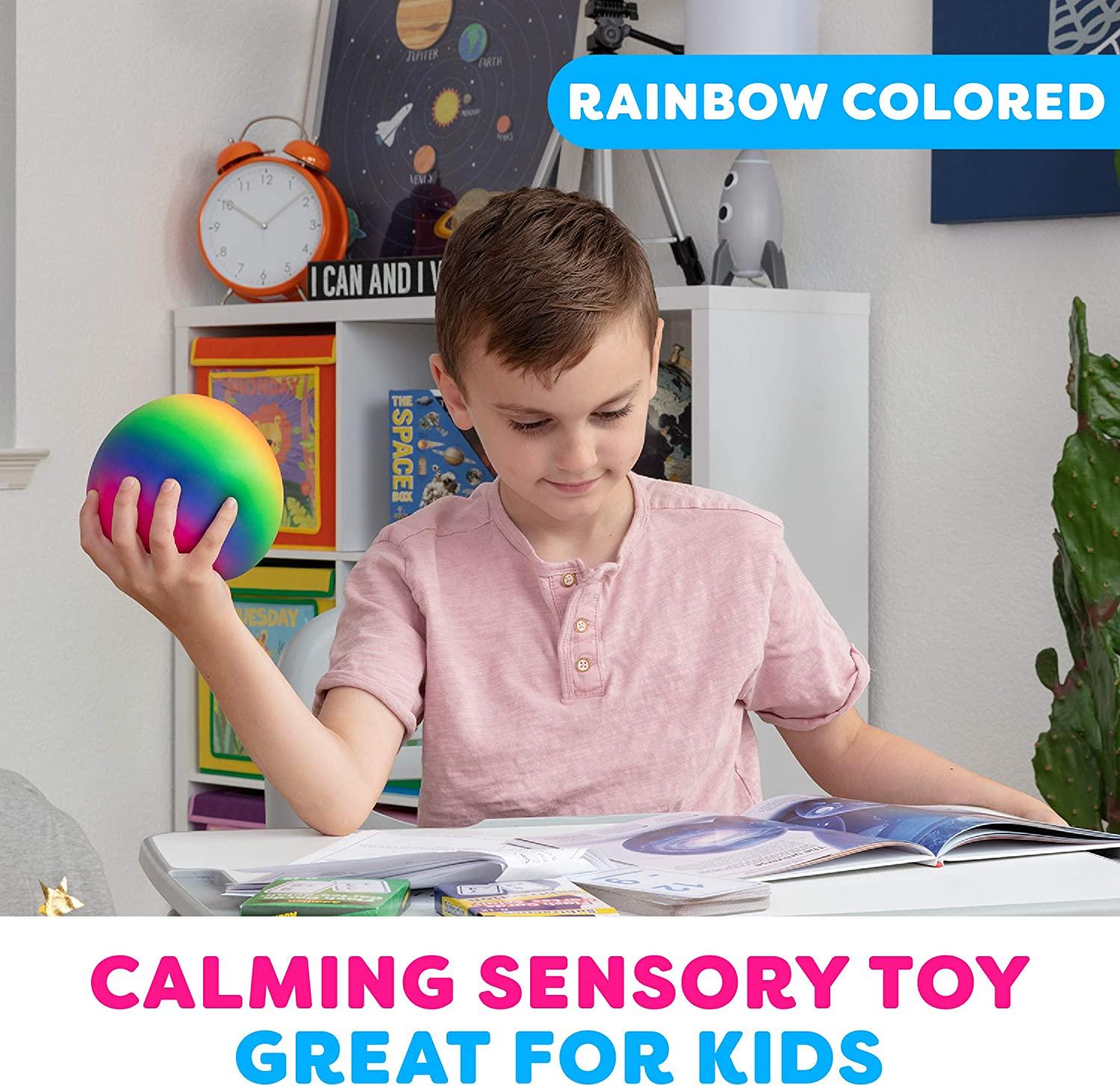 Power Your Fun Arggh Rainbow Giant Stress Ball - 5-Inch Jumbo Squishy ...