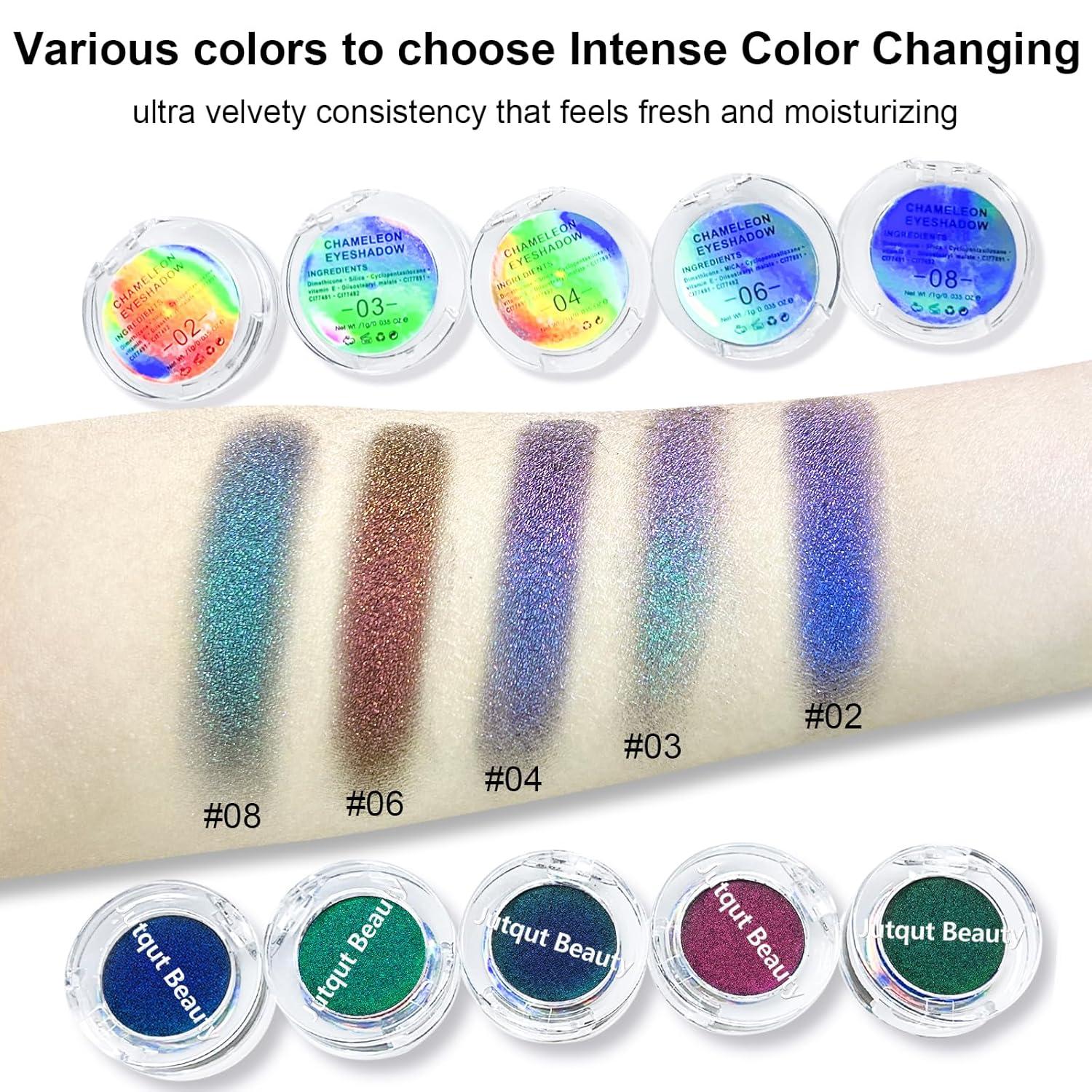 JUTQUT Chameleon Eyeshadow #03 - Highly Pigmented Metallic Glitter ...