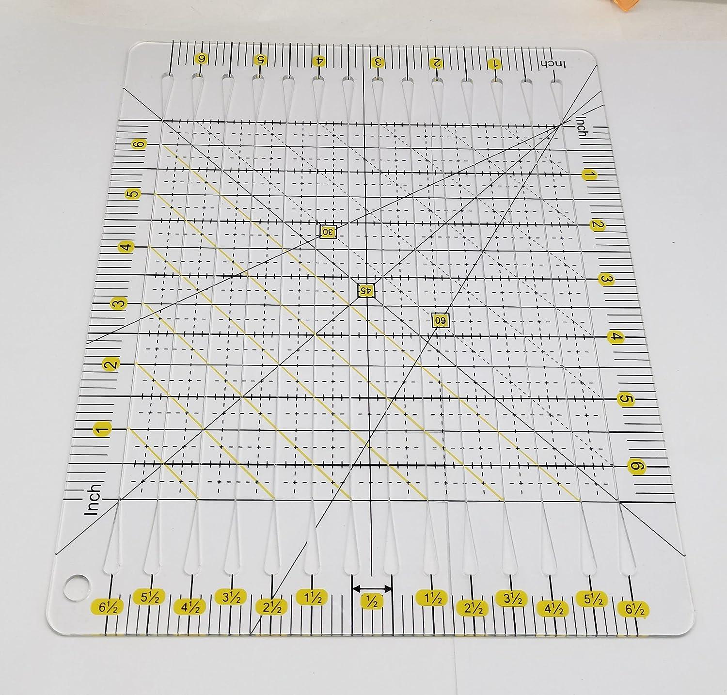 HONEYSEW Acrylic Quilt Cut Ruler Template - Ideal for Precision Fabric ...