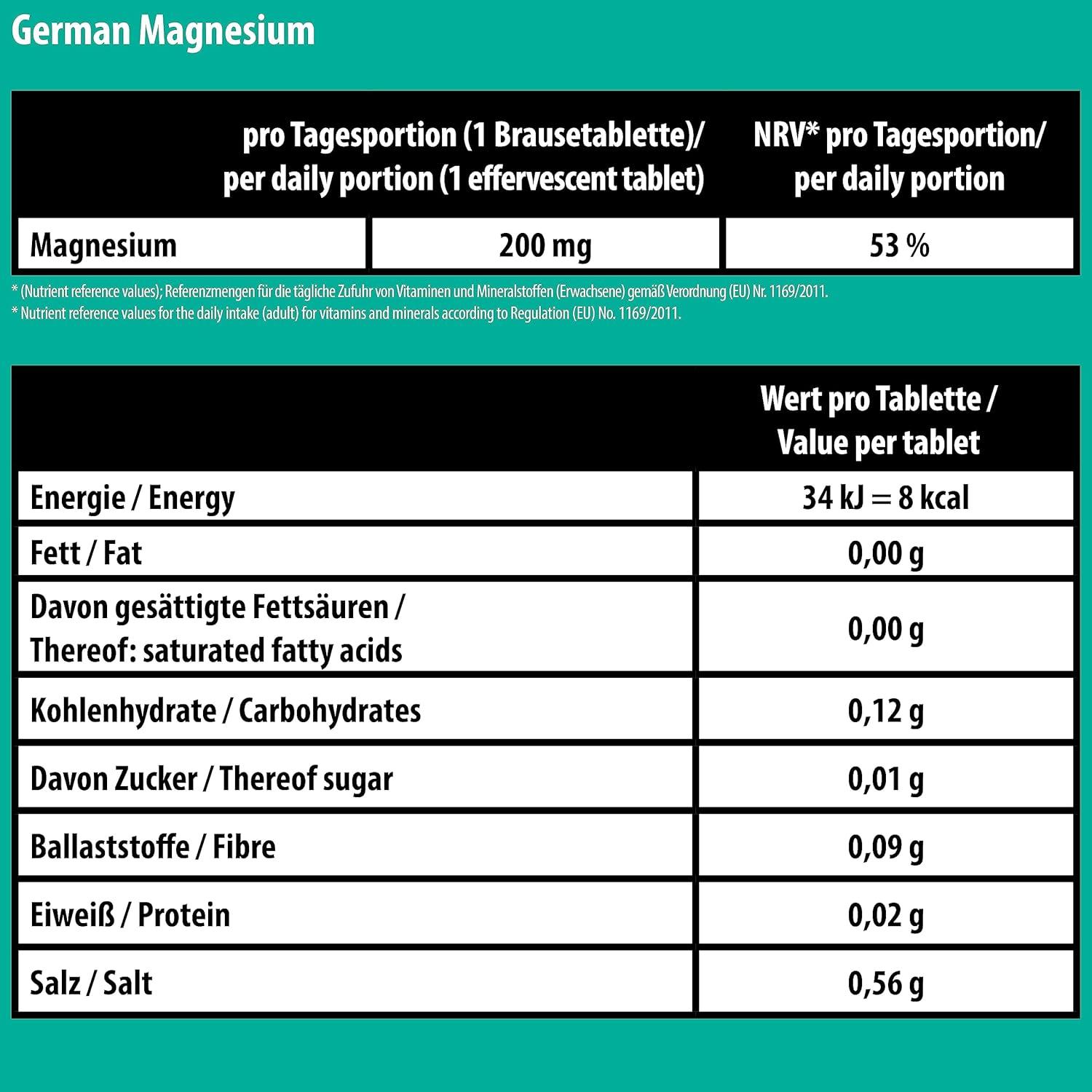 Buy Magnesium Effervescent Tablets - Orange Flavor - Sugar-Free - 200mg ...