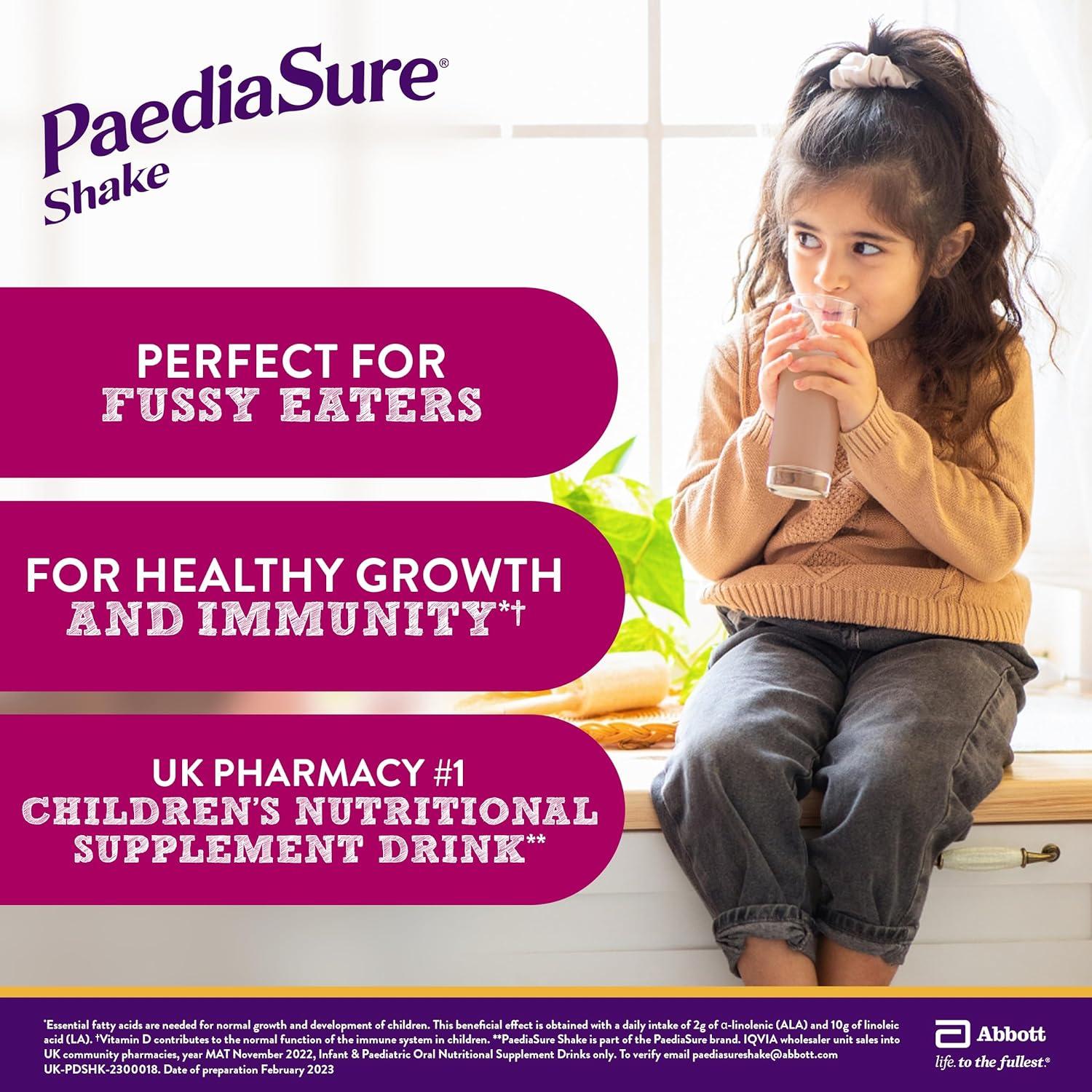 PediaSure Shake 4 x 200ml Vanilla Flavor: Kids' Nutritional Supplement ...
