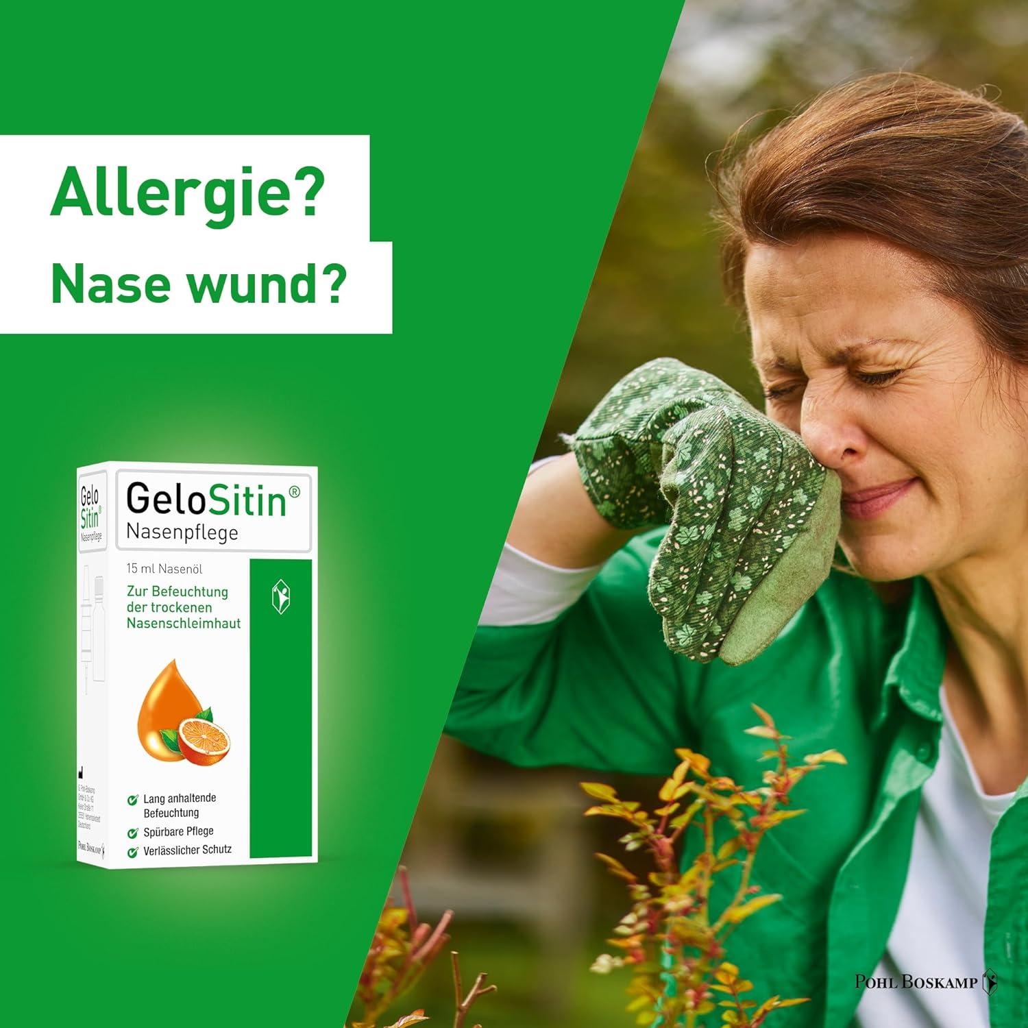 GeloSitin Nasal Care: Hydrating Nasal Oil Spray for Dry Nasal Mucosa ...