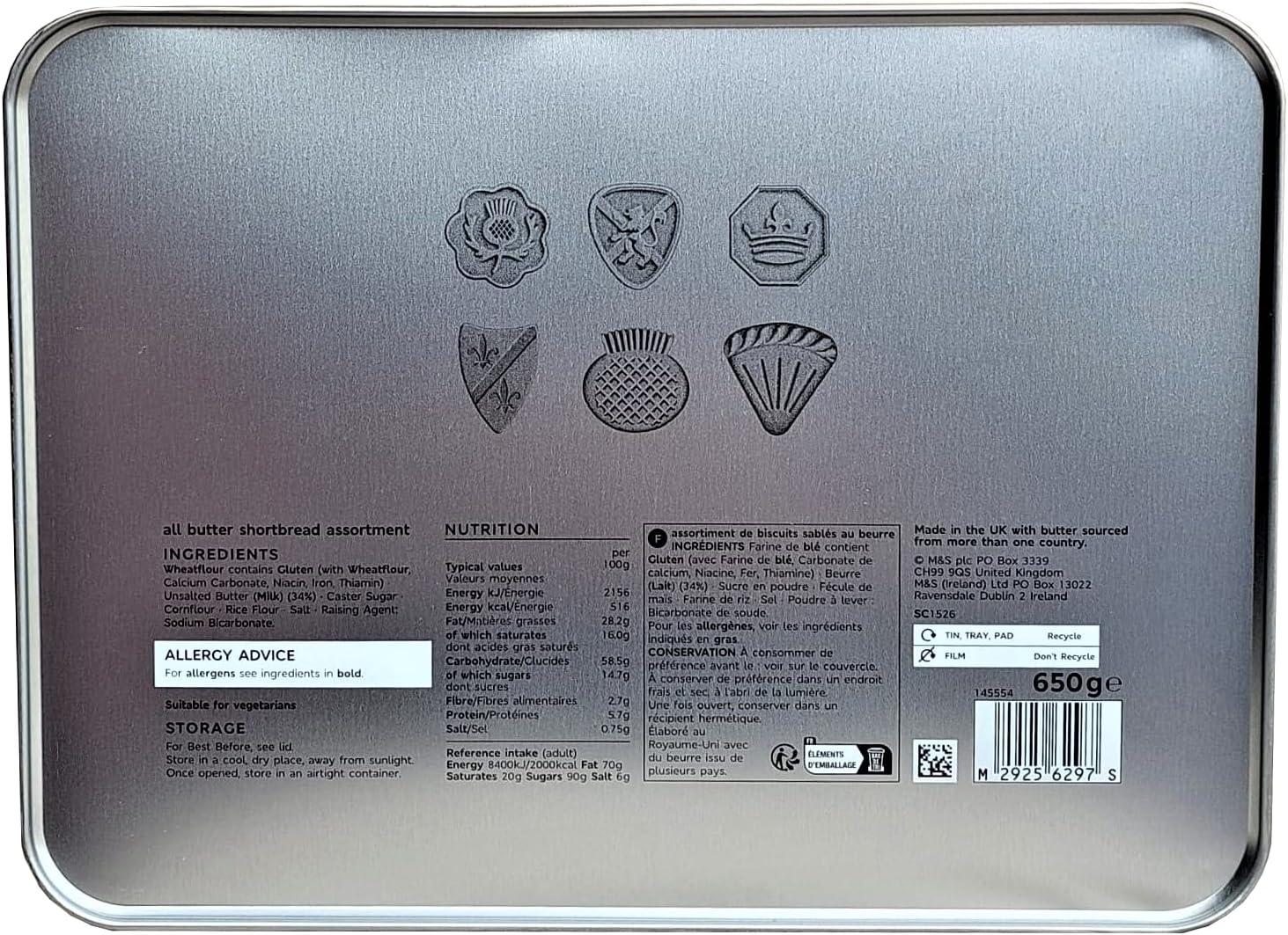 Marks And Spencer All Butter Scottish Shortbread Assortment 650g ...