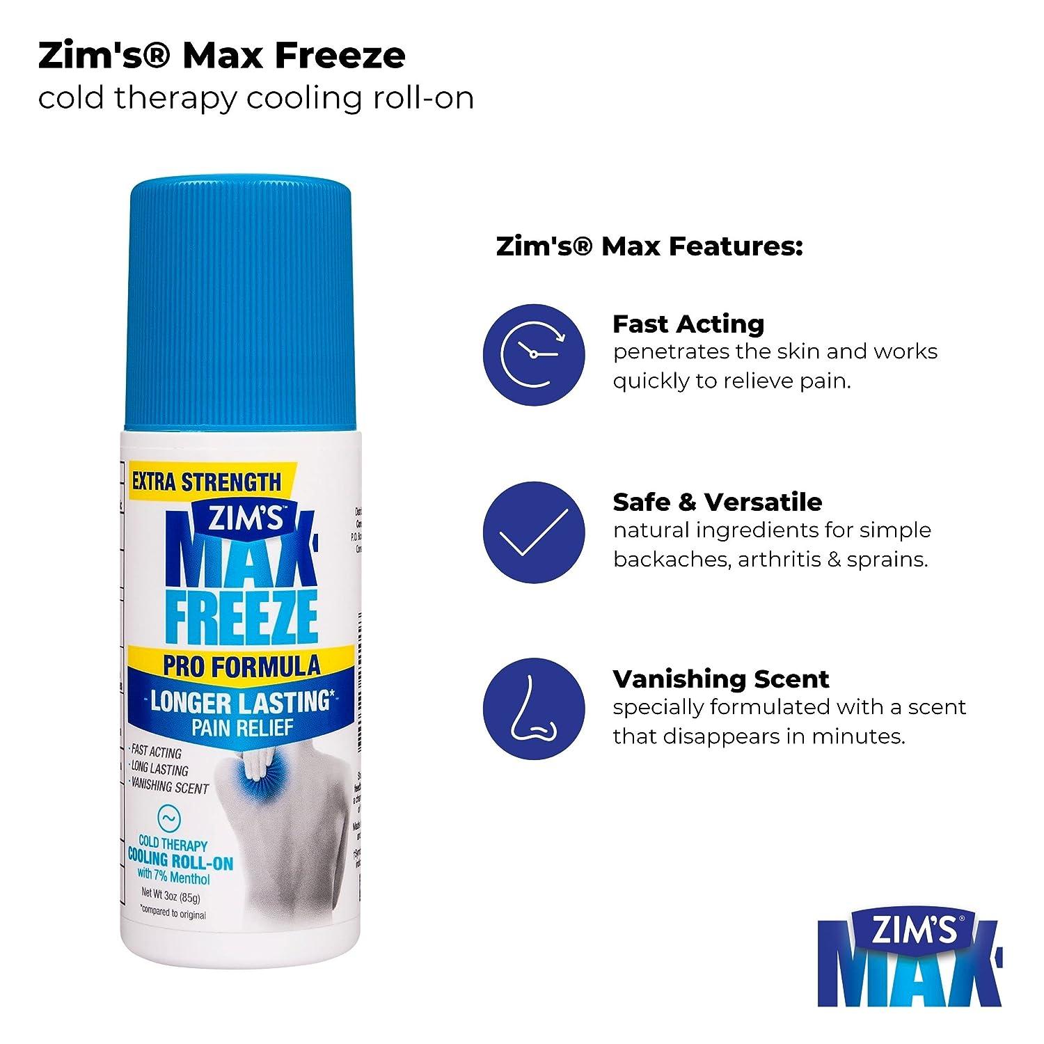 Zim's Max Freeze Pro Formula Roll-On - 3 Ounce (Pack of 1) | Buy Now with Express International ...