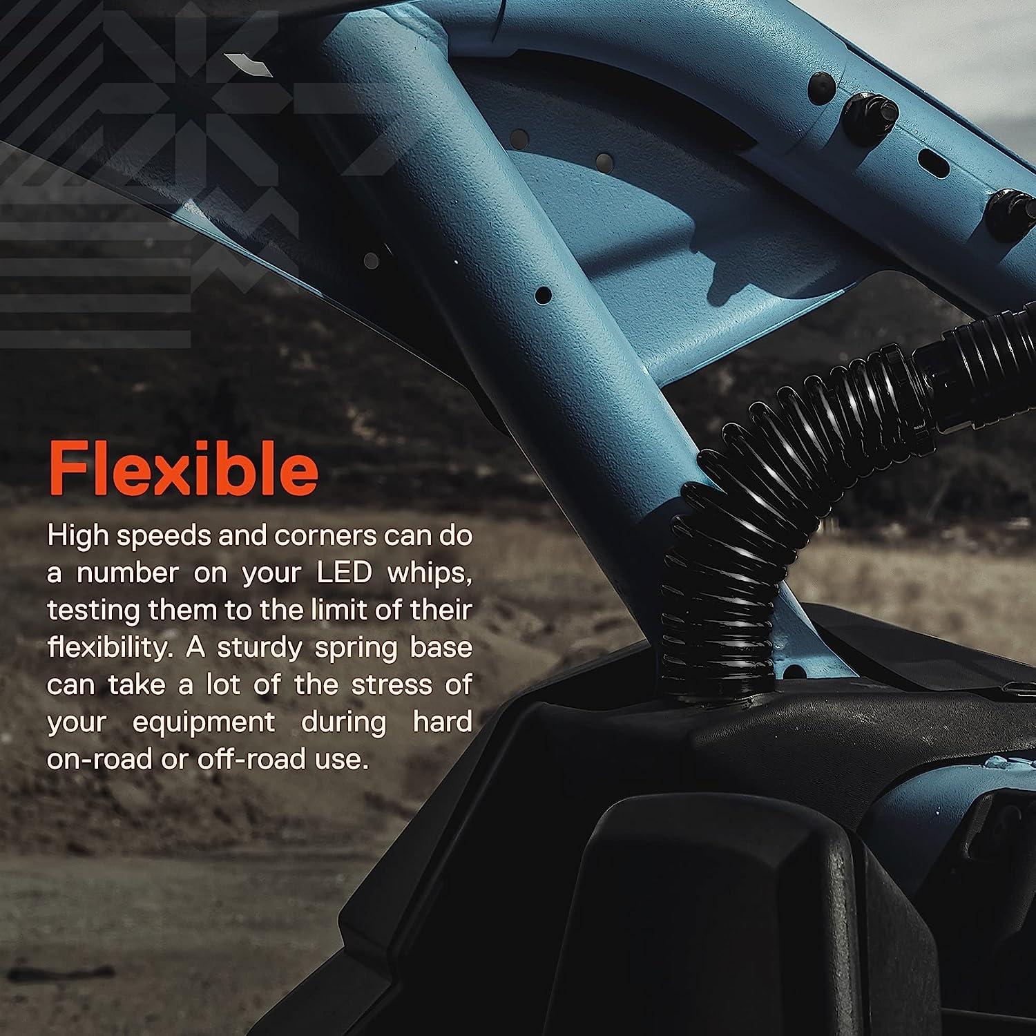 2pc Heavy-Duty Barrel Spring Mounting Base Black-Finish for CB Radio ...