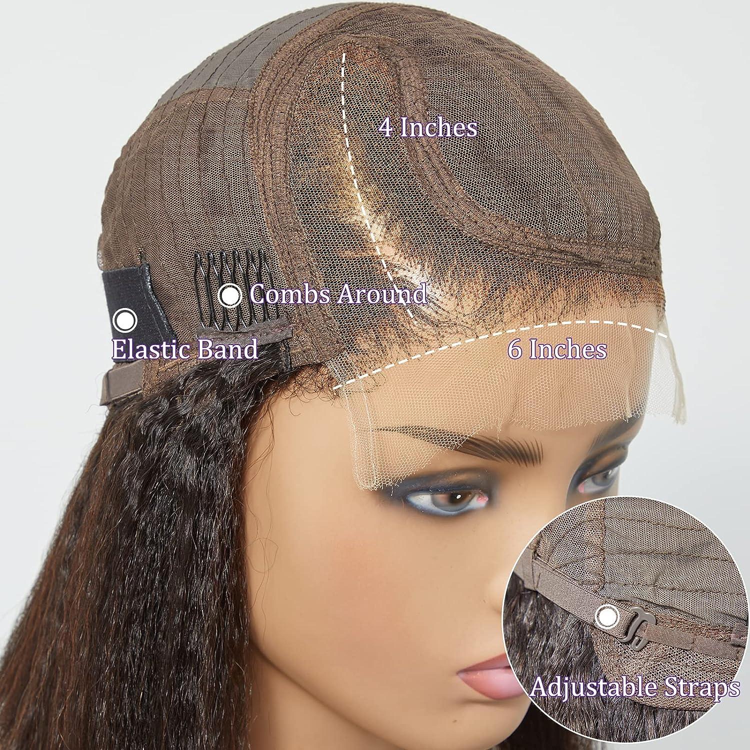 LUVME HAIR 4C Kinky Edges Lace Front Bob Wig 10 Inch - Short Human Hair ...