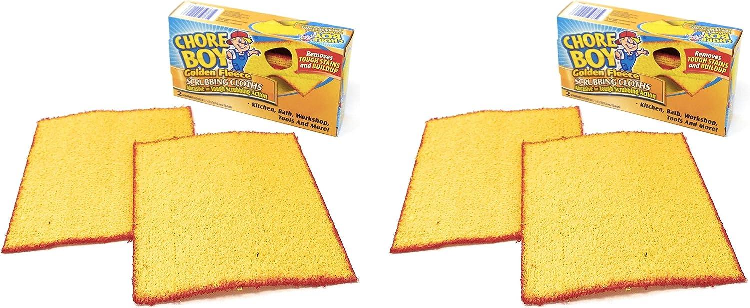 Chore Boy Golden Fleece Scrubbing Cloths 2-Units per Pack - 4-Pack ...