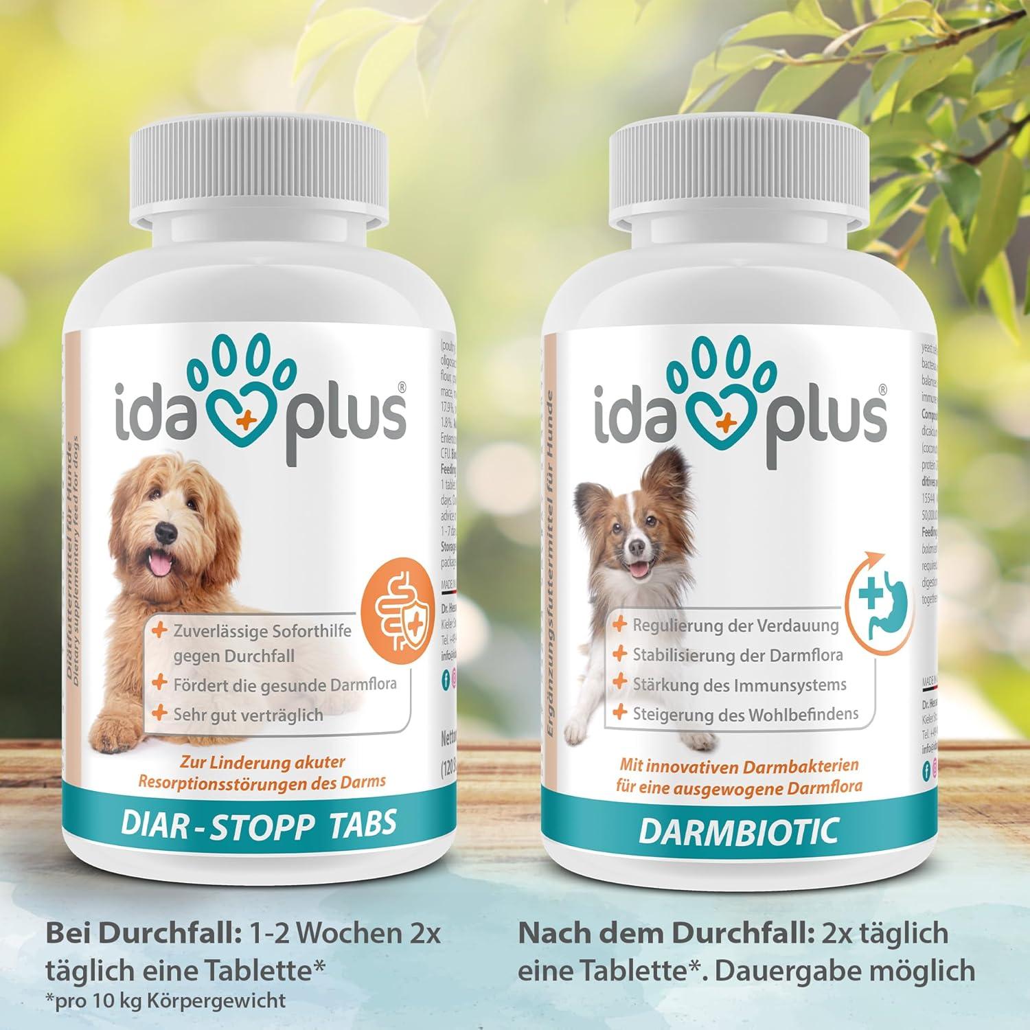 Ida Plus Diarrhea Set for Dogs - Diar Stop Tabs & Darmbiotic Chewing ...