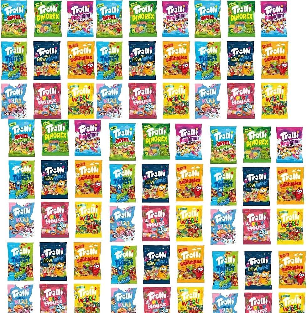 Trolli Hi-Chew Fruit Candy Laffy Taffy Mini Mixed Sweets Gift Box Candy ...