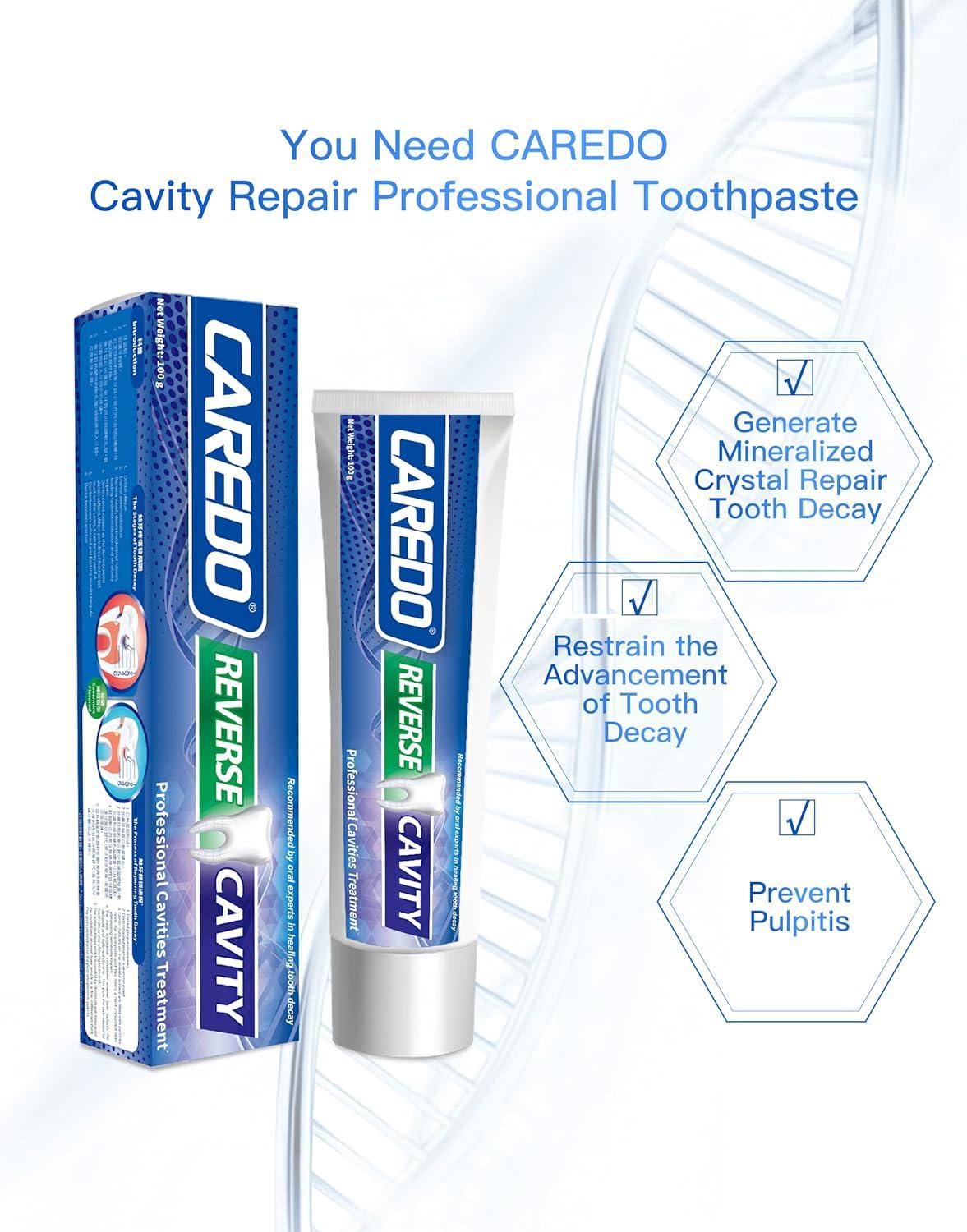 CAREDO Adult Tooth Decay Treatment Toothpaste - Repair Cavities, Dental ...