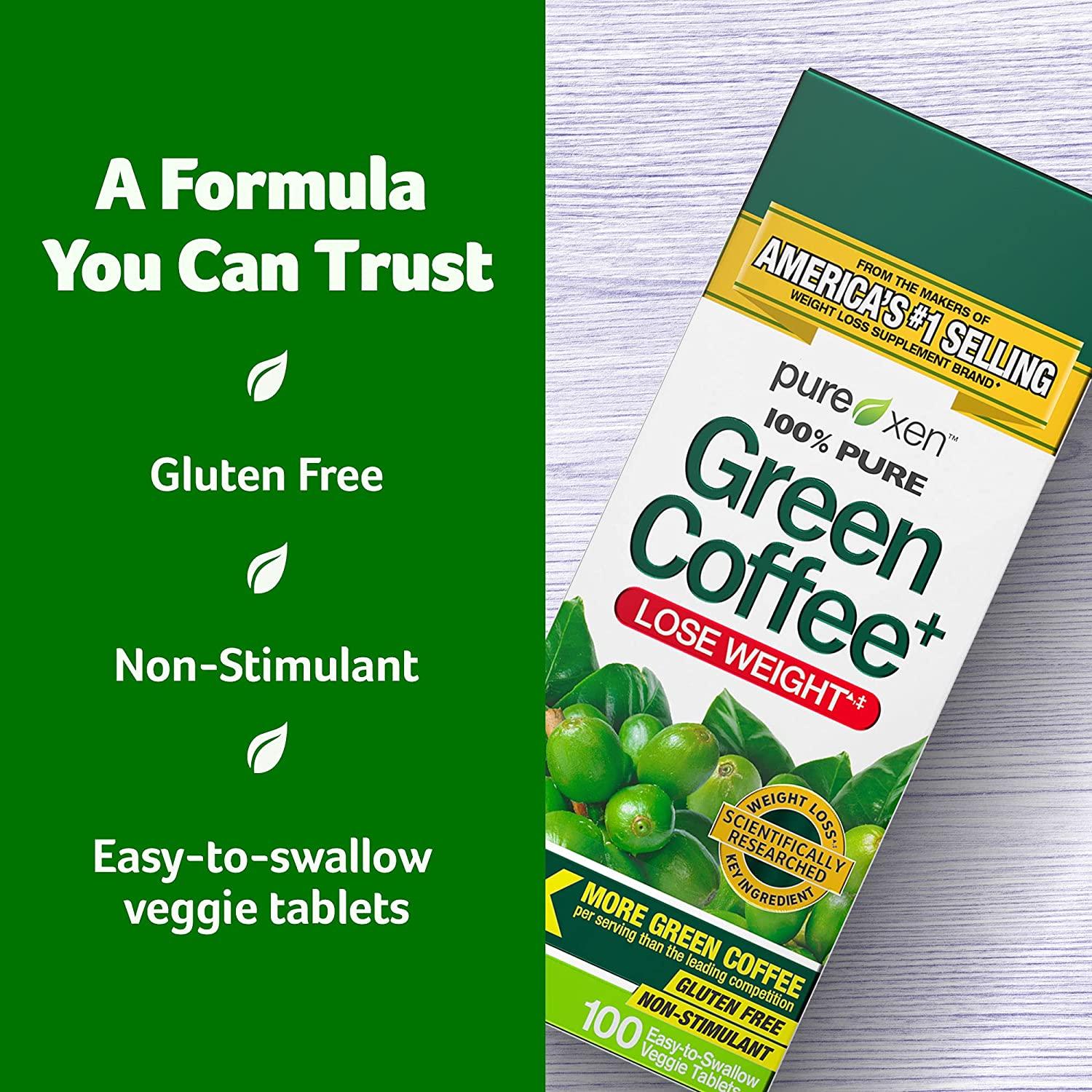 Purely Inspired Green Coffee+ - 100 Veggie Tablets for Weight Loss ...