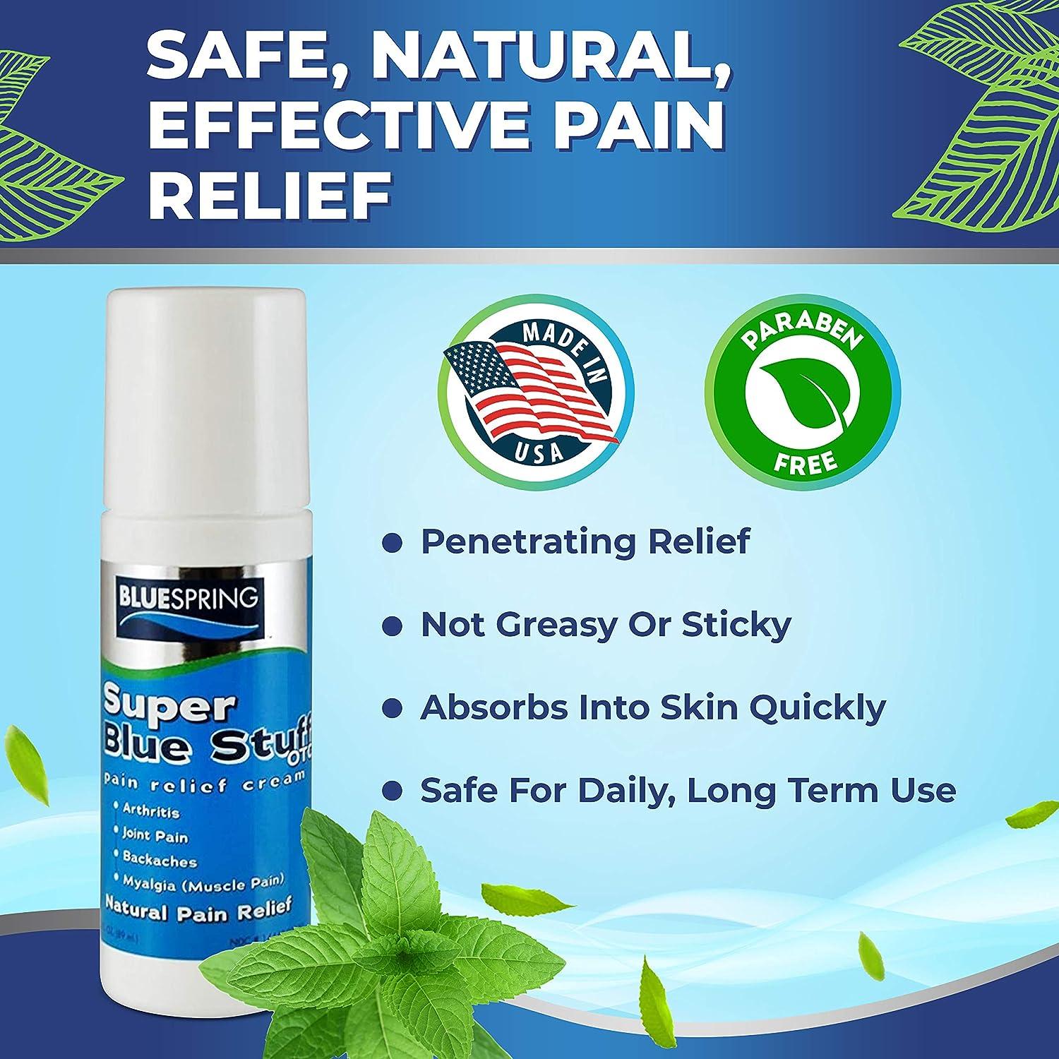 BlueSpring Super Blue Stuff Natural Pain Relief Roll-On with Emu Oil ...