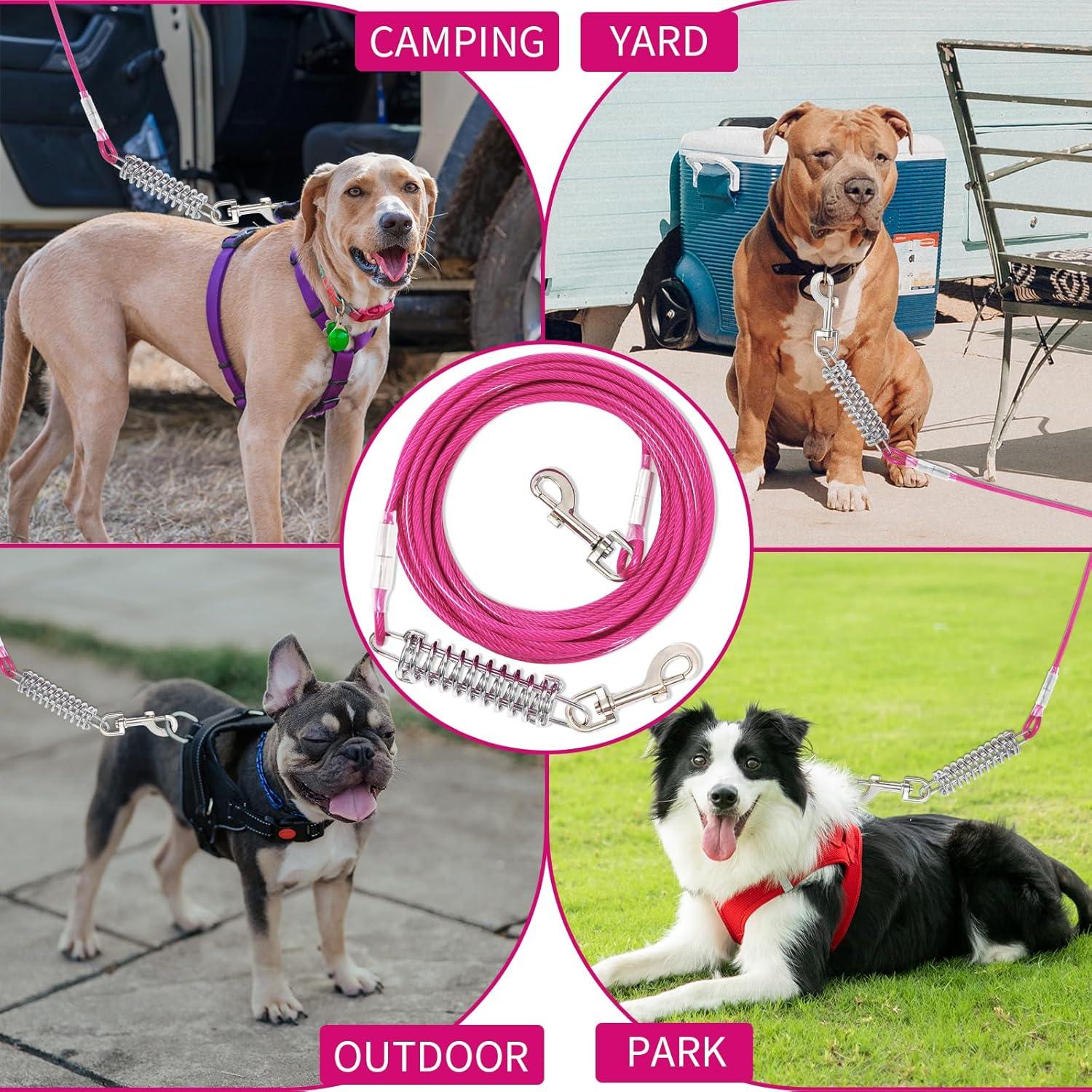 Shop 15m Shock Absorbing Yard Leash for Dogs - Durable Tie Out Leash in ...