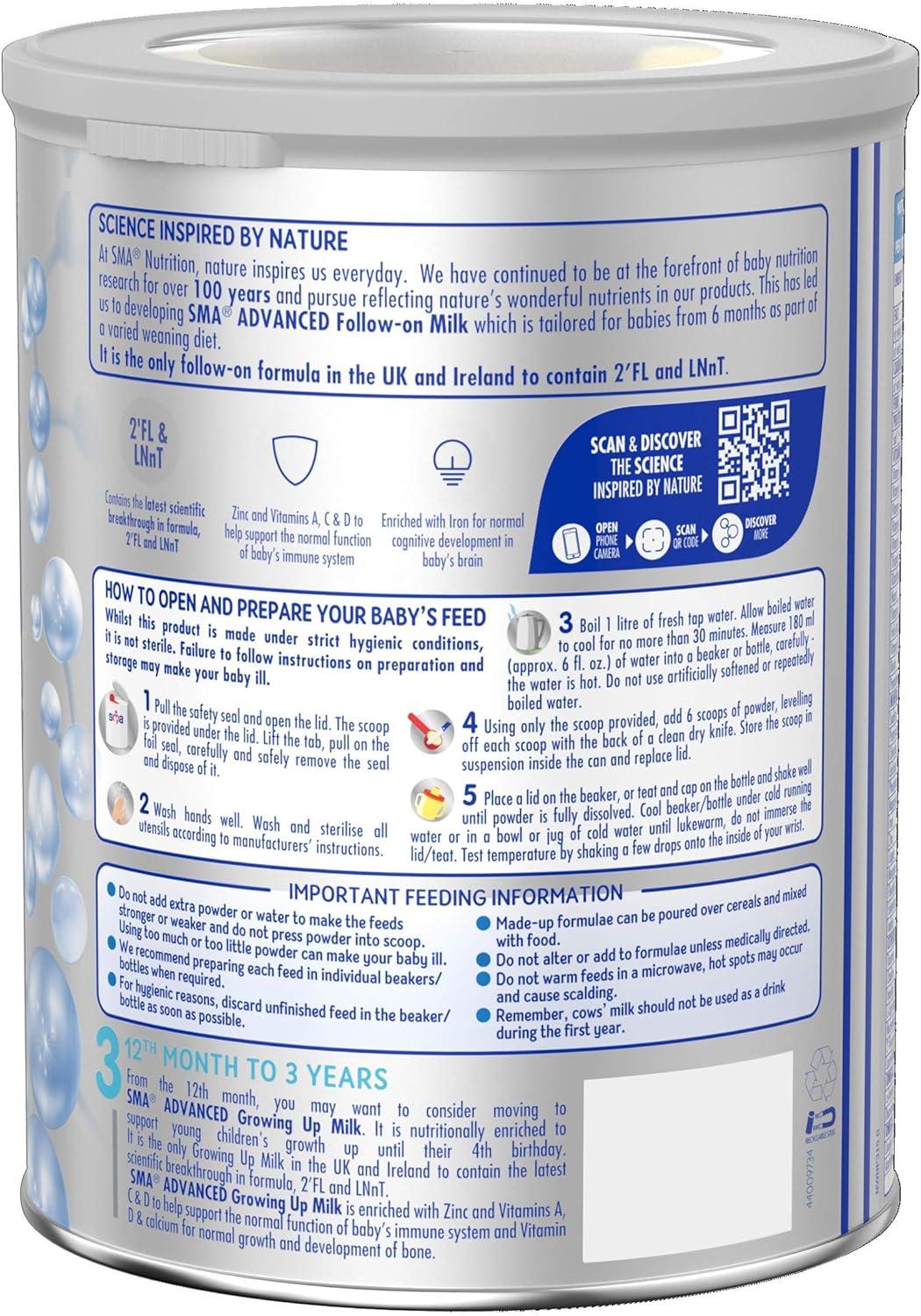 SMA Advanced 2 Follow On Baby Milk Powder Formula 800g | 6-12 Months ...