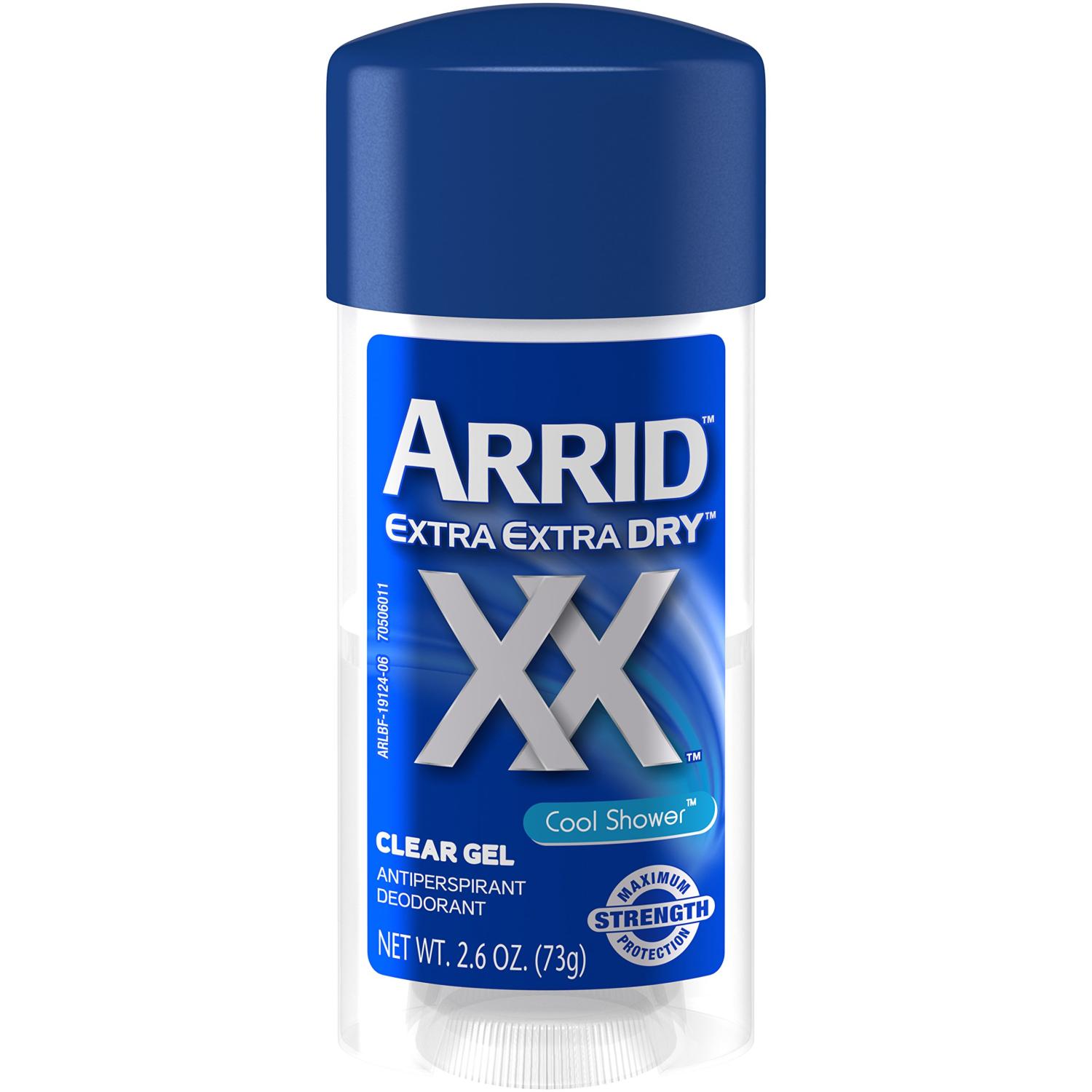 Arrid Extra Extra Dry Clear Gel Antiperspirant Deodorant Cool Shower 2. ...