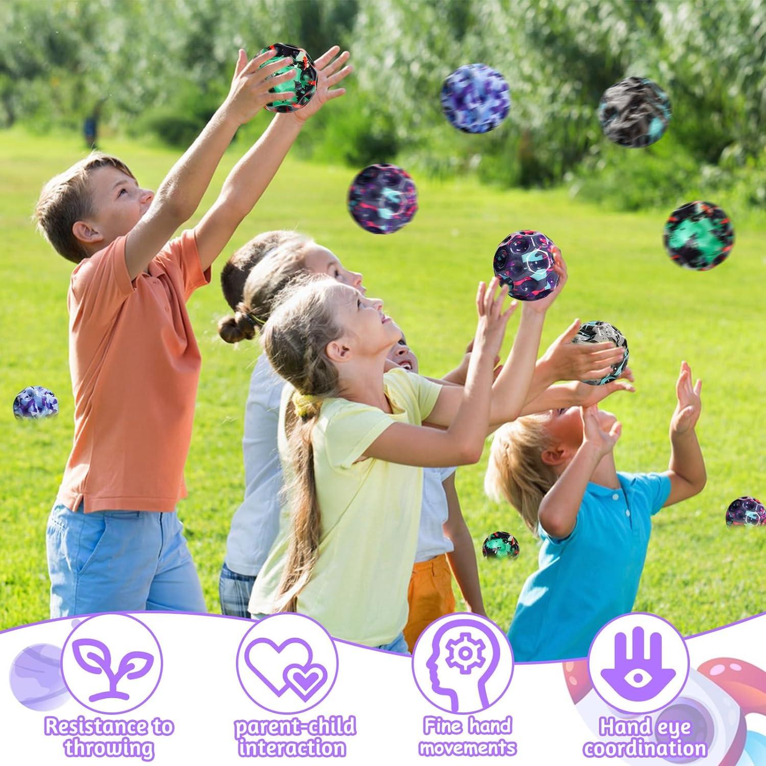 Buy Bgtljkd 4-Piece Astro Jump Balls - High Bounce Space Balls for Kids ...